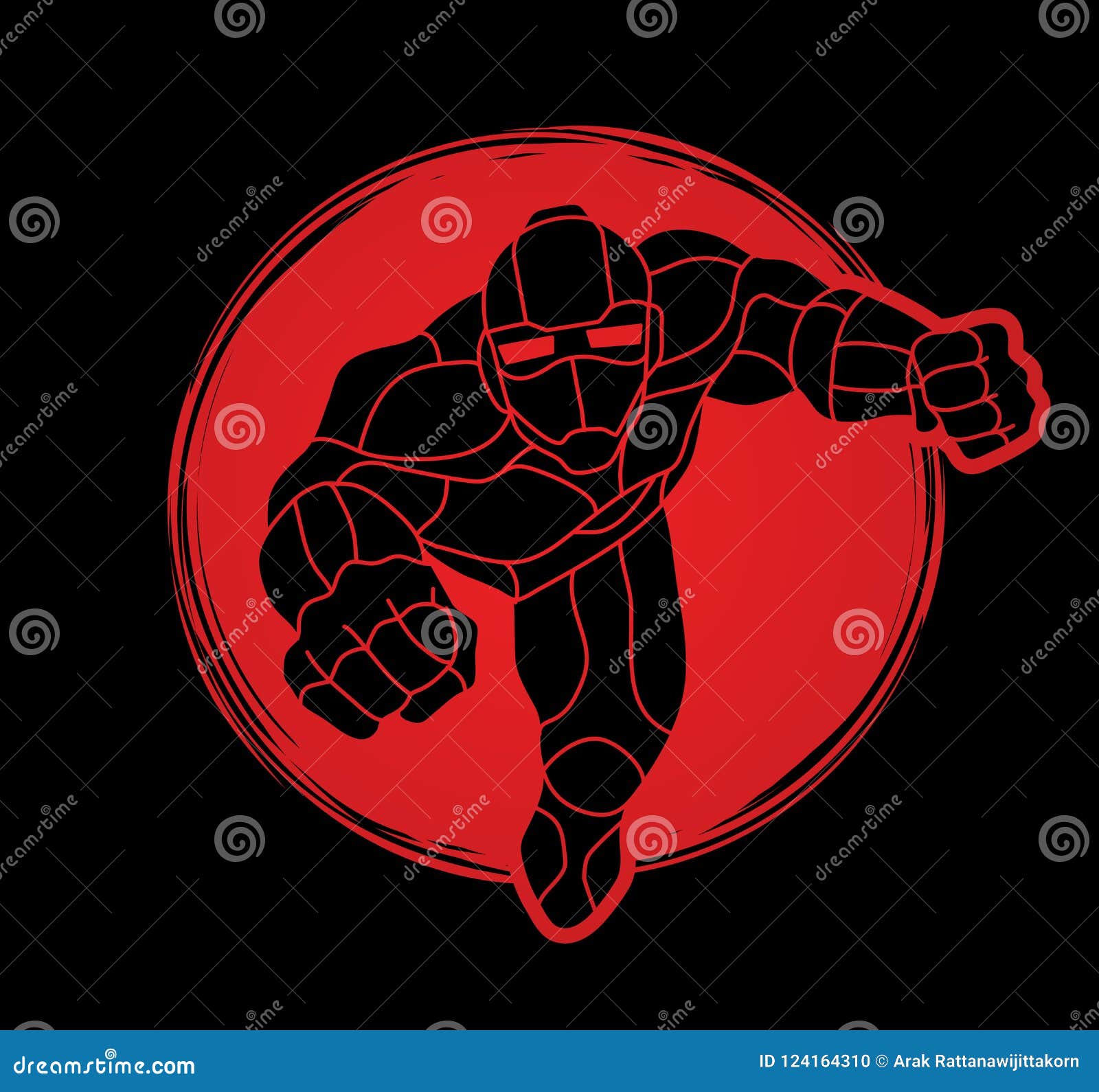 Superhero Robot Action, Cartoon Superhero | CartoonDealer.com #121262339