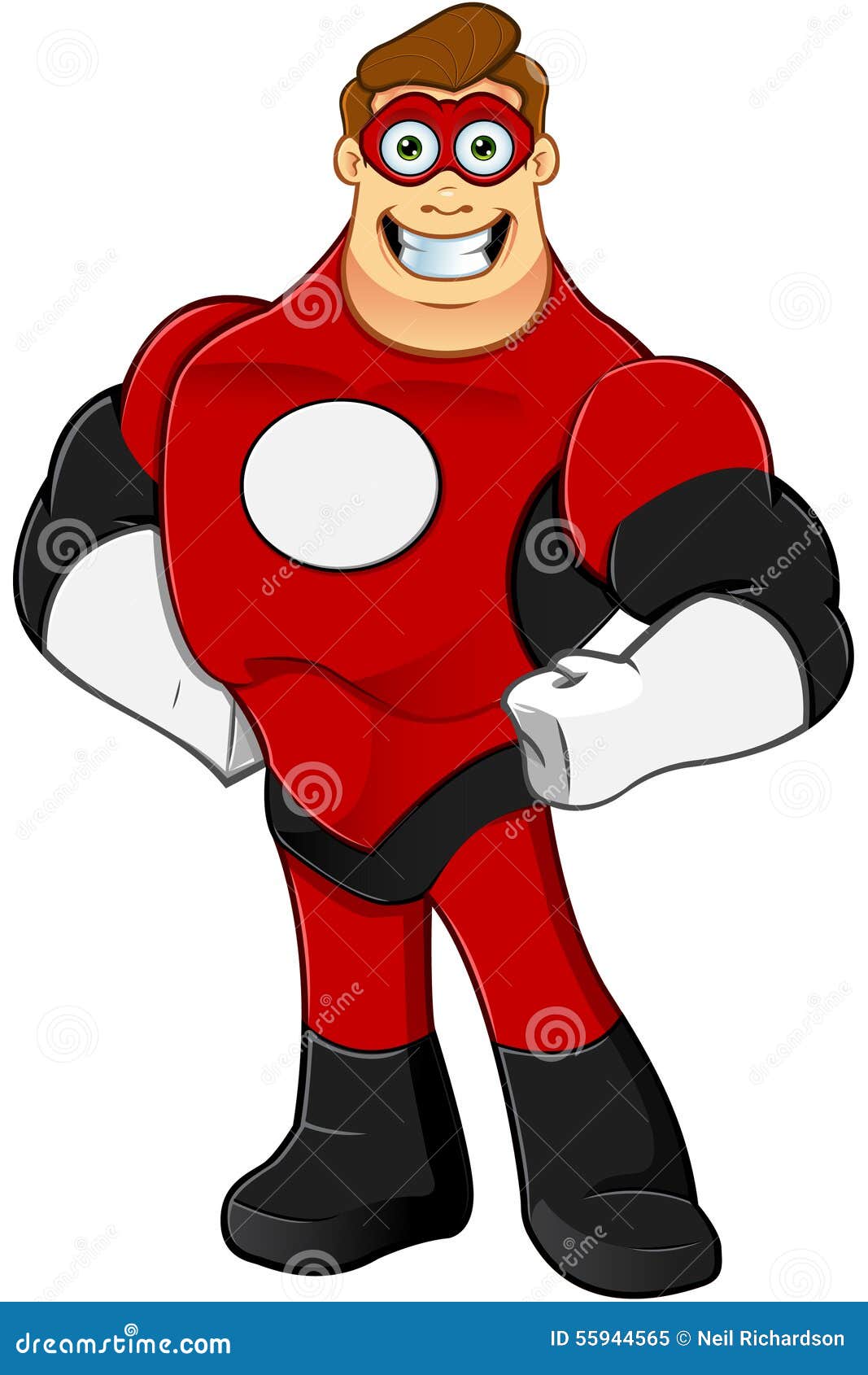 Superhero in Rood Karakter vector illustratie. Illustration of ...