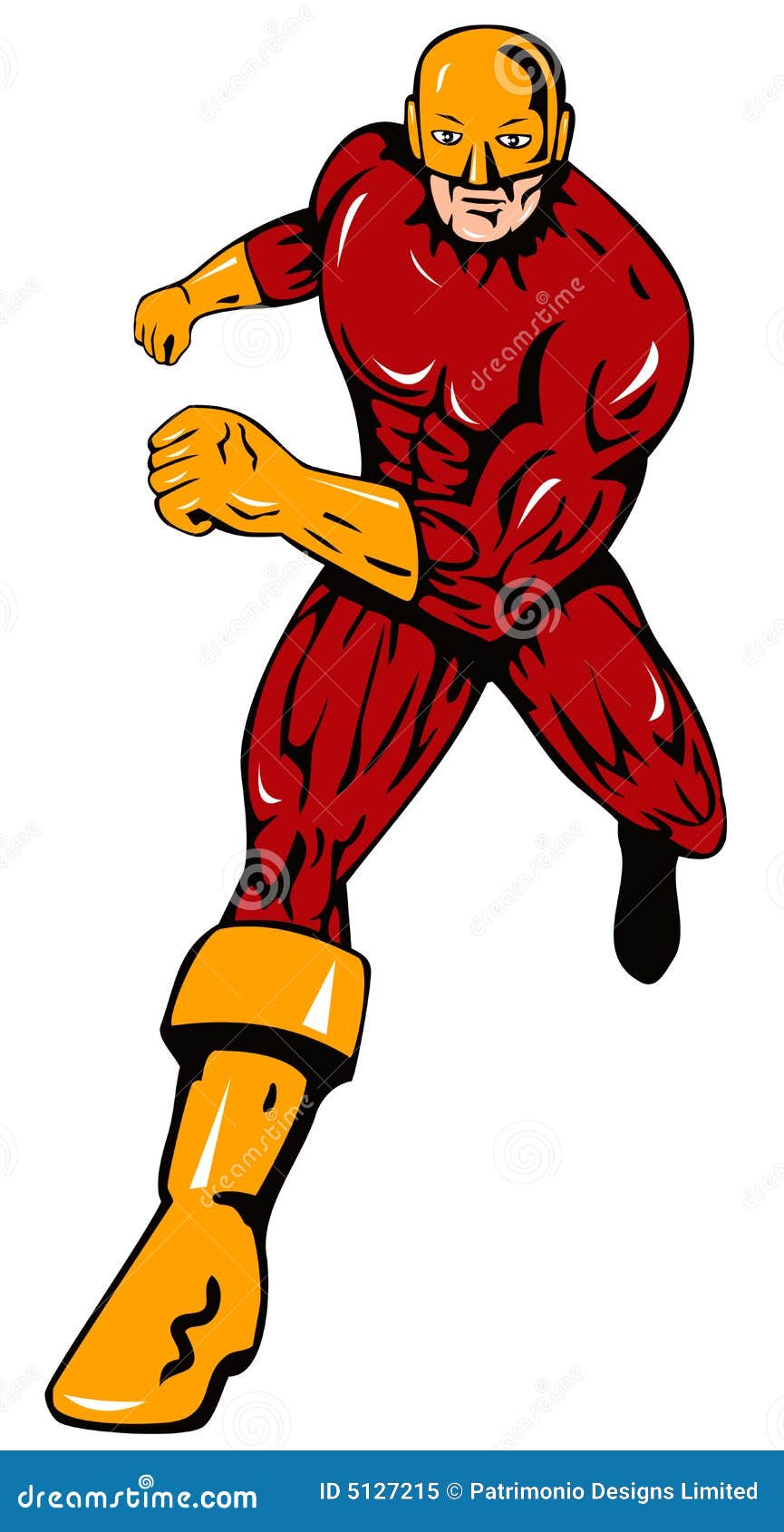 Superhero running stock vector. Illustration of strong - 5127215