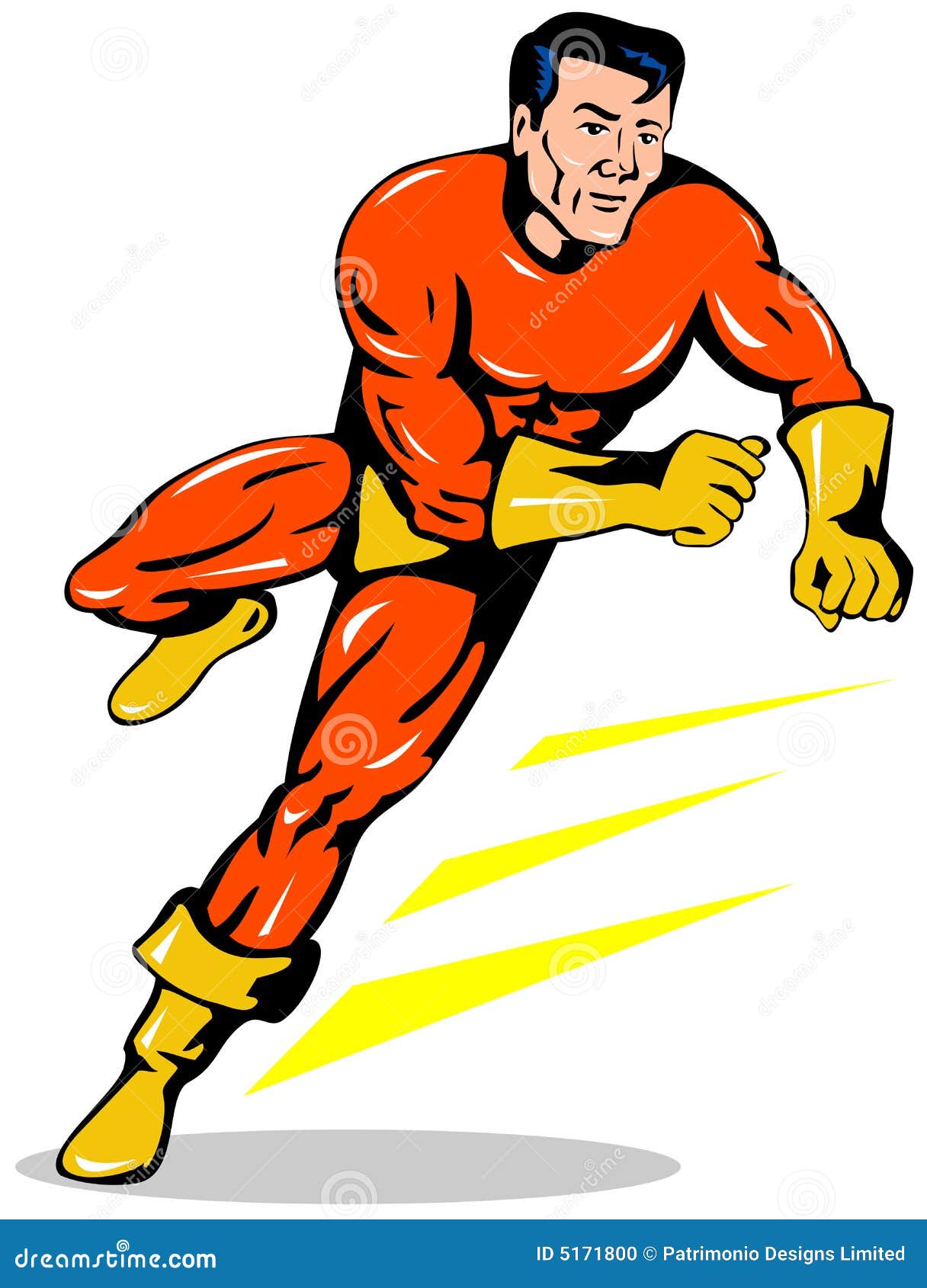 Superhero running stock vector. Illustration of running - 5171800
