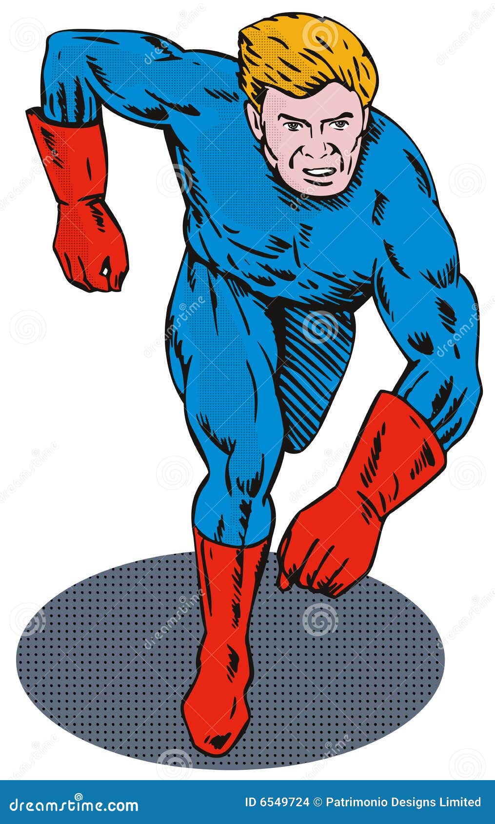 Superhero running stock illustration. Illustration of good - 6549724