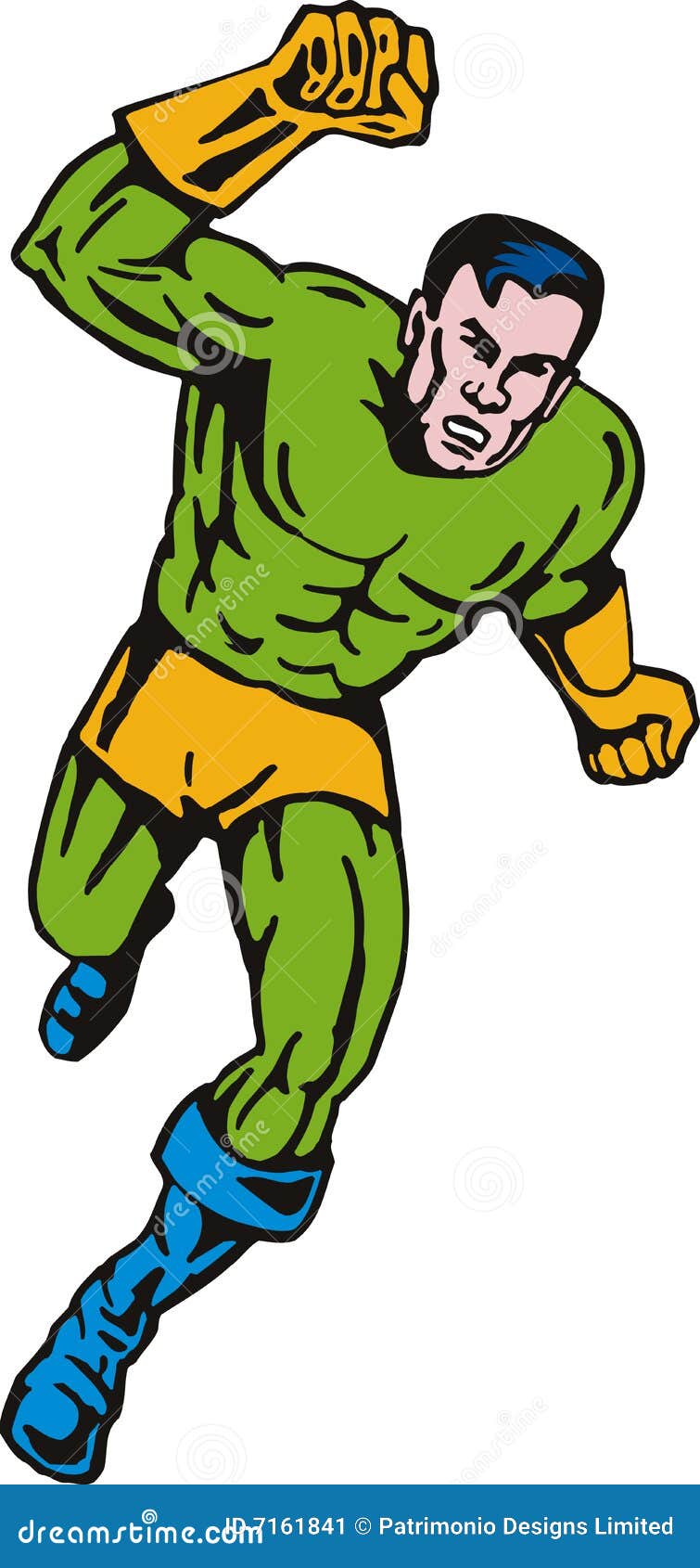 Superhero Running Stock Image - Image: 7161841