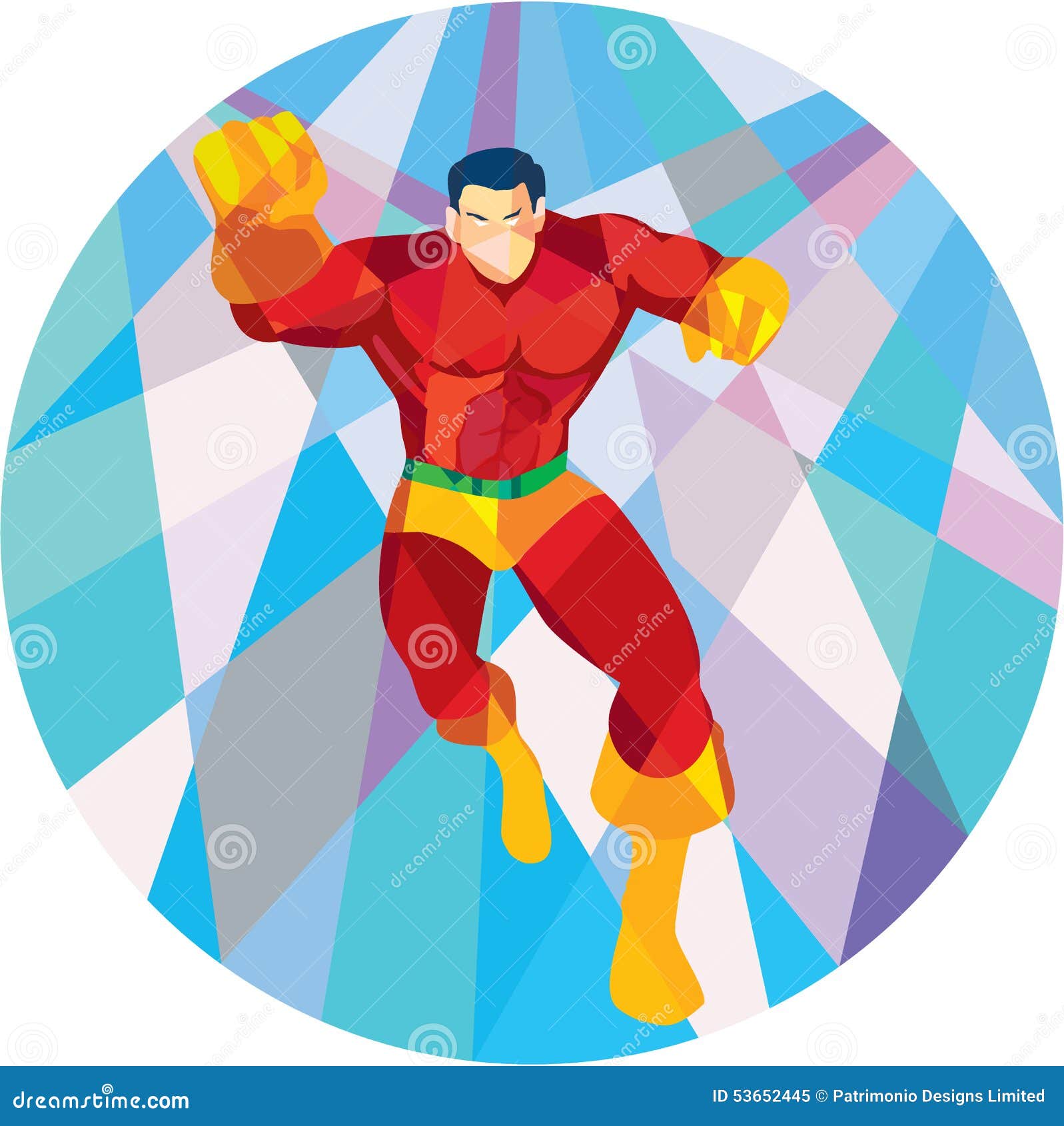 Superhero Punching Bad Guy Royalty-Free Illustration | CartoonDealer ...