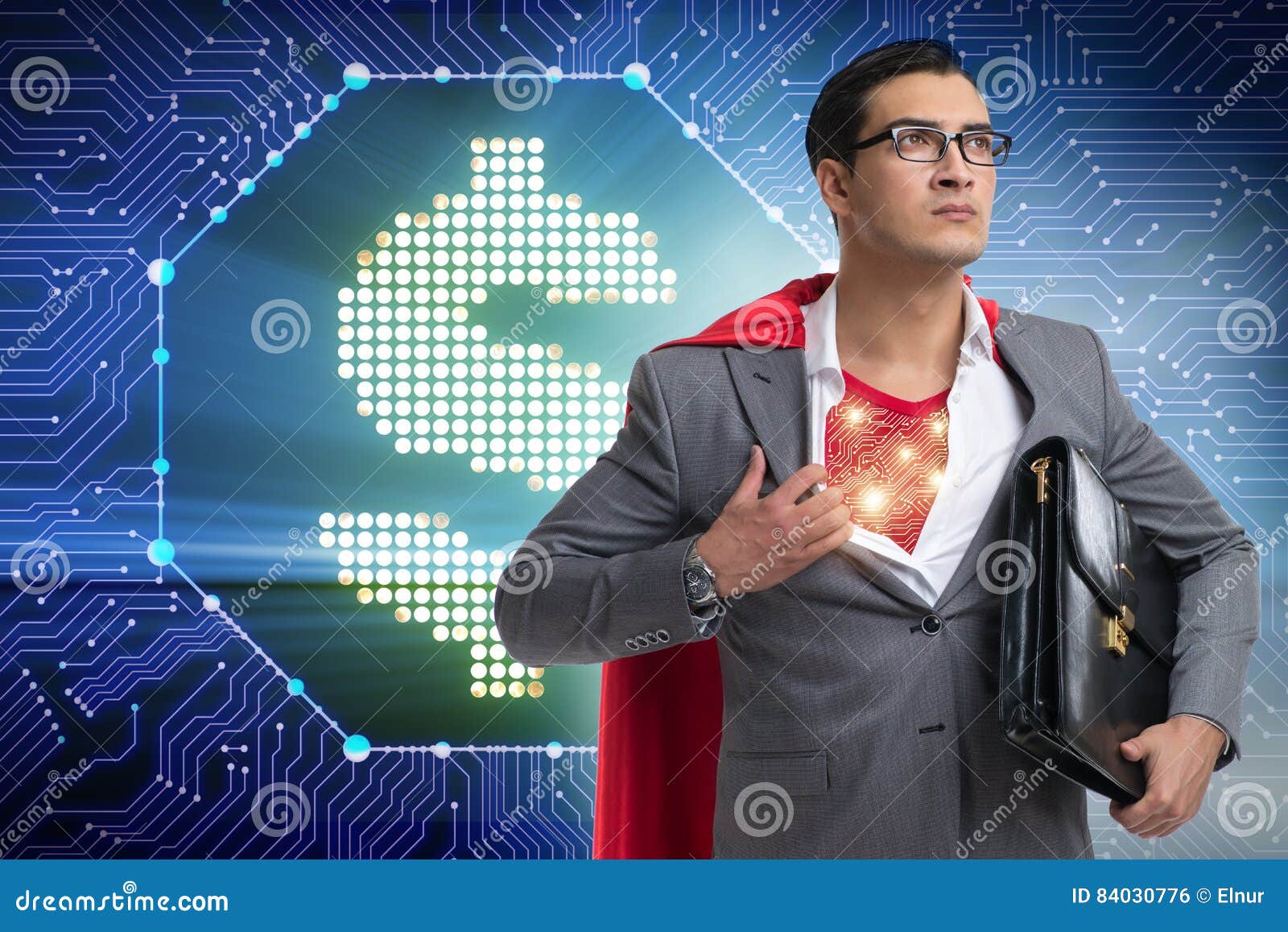 The Superhero Saving American Dollar Currency Stock Photo - Image of ...