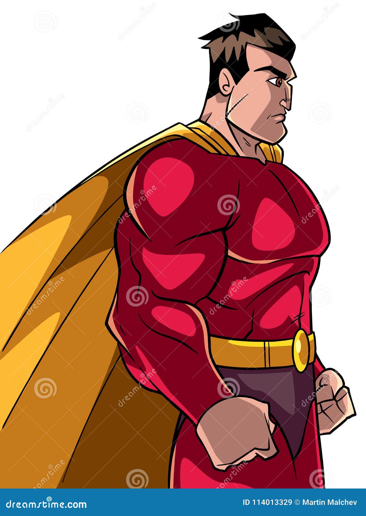 Superhero Side Profile stock vector. Illustration of brave - 114013329