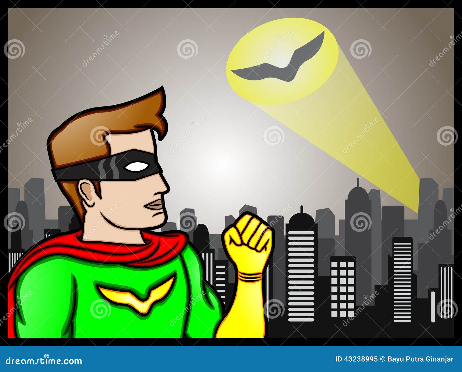 Superhero Signal stock vector. Illustration of painting - 43238995