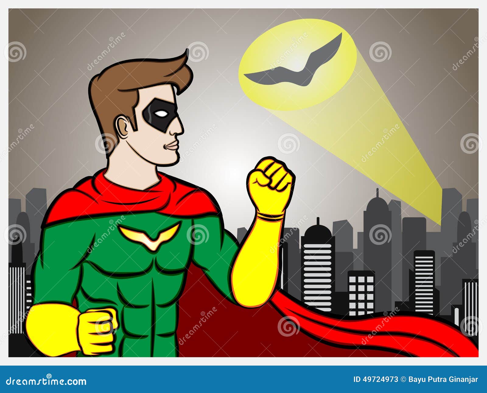 Superhero Signal stock vector. Illustration of illustrations - 49724973
