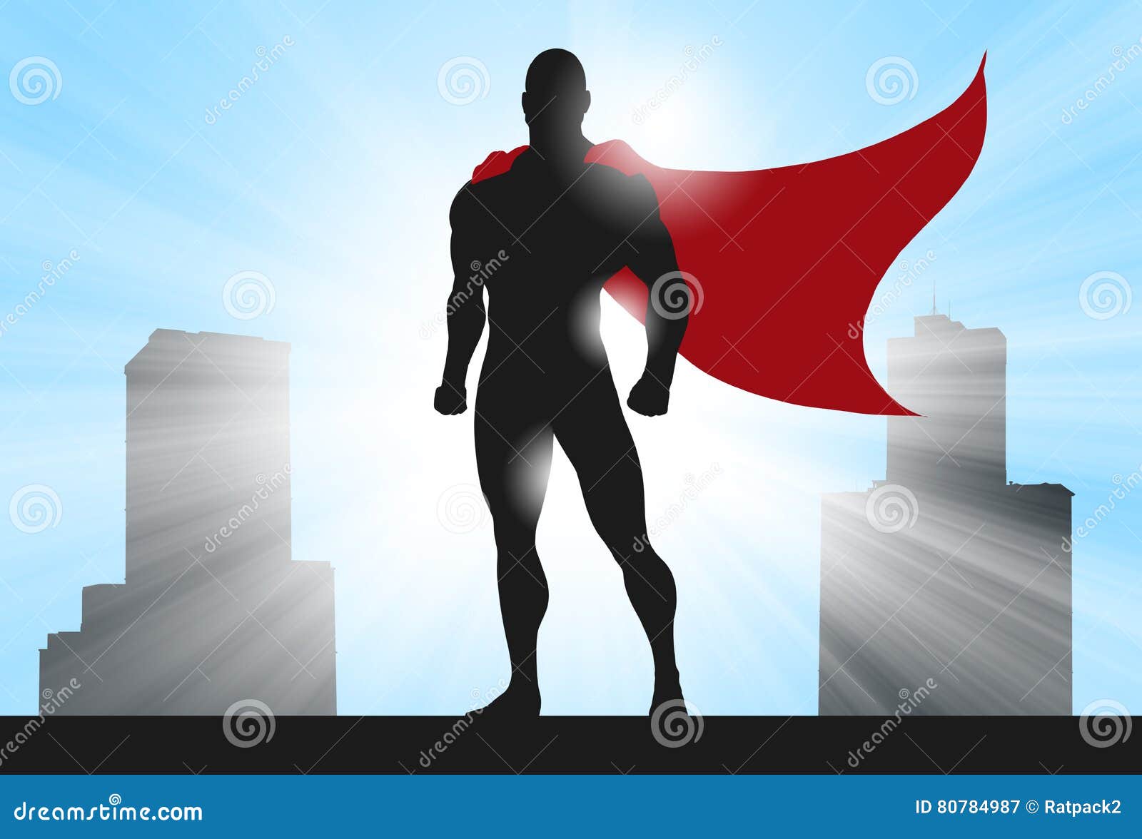 Superhero Silhouette Heroic Pose Stock Illustrations – 225 Superhero ...