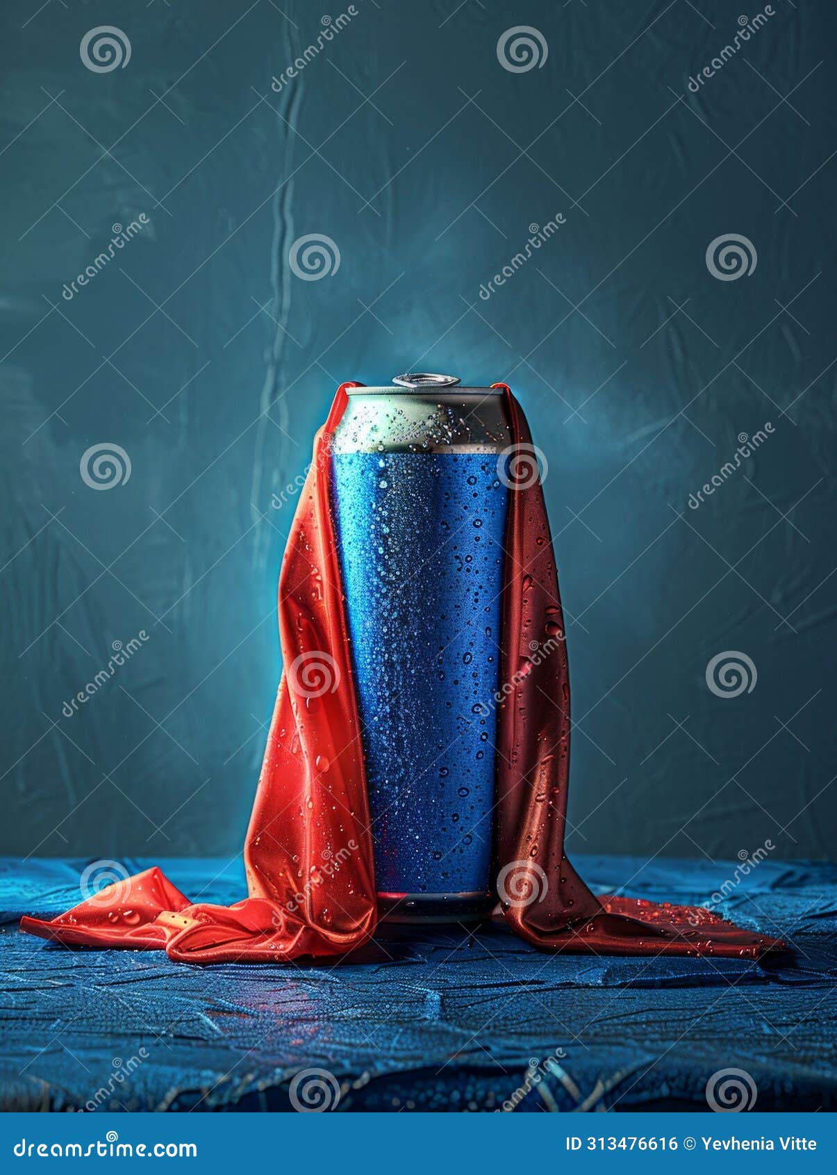 Superhero Soda Can in Dramatic Spotlight. Generative Ai Stock ...