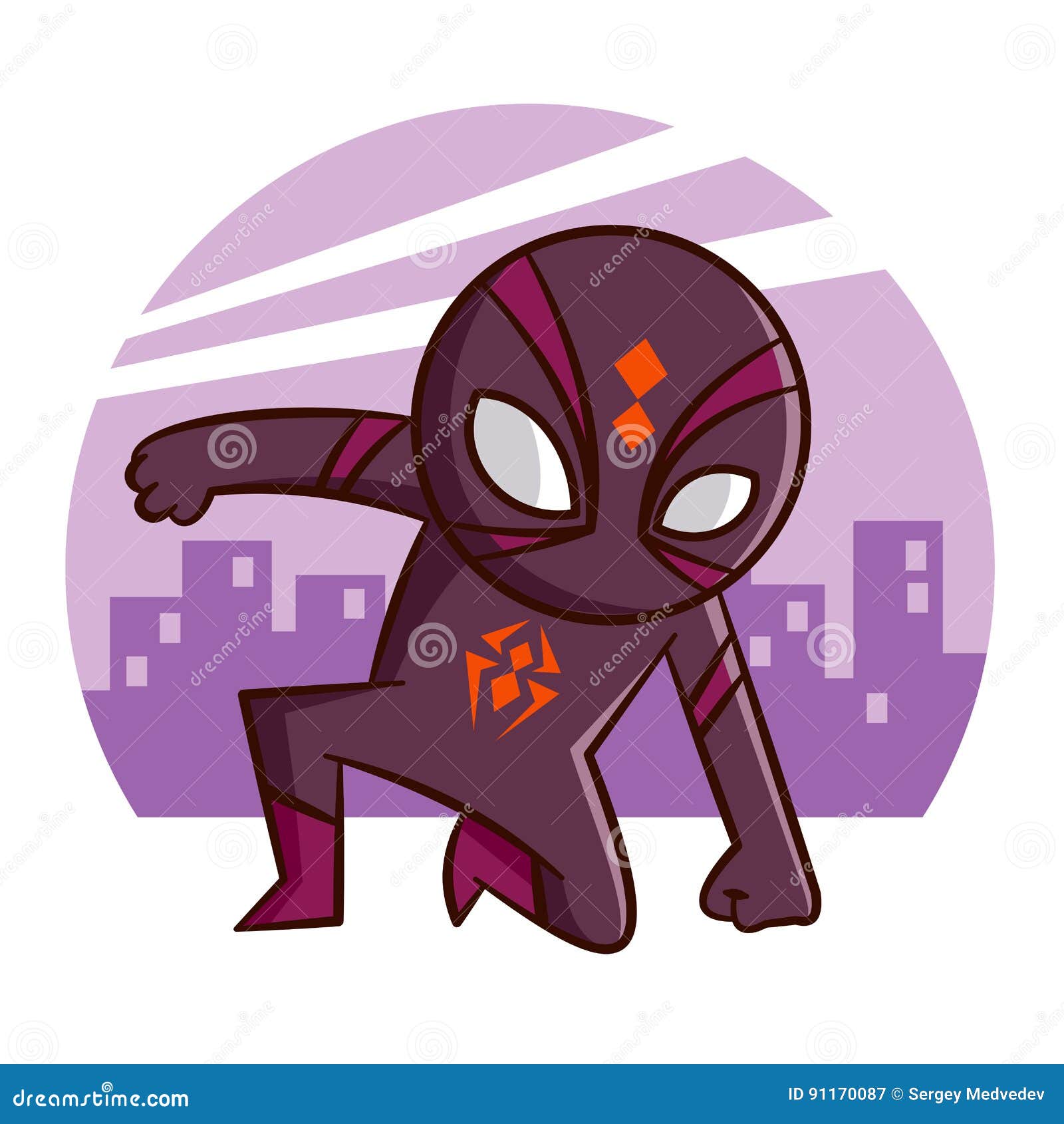 Superhero Spider Sticker stock vector. Illustration of spider - 91170087