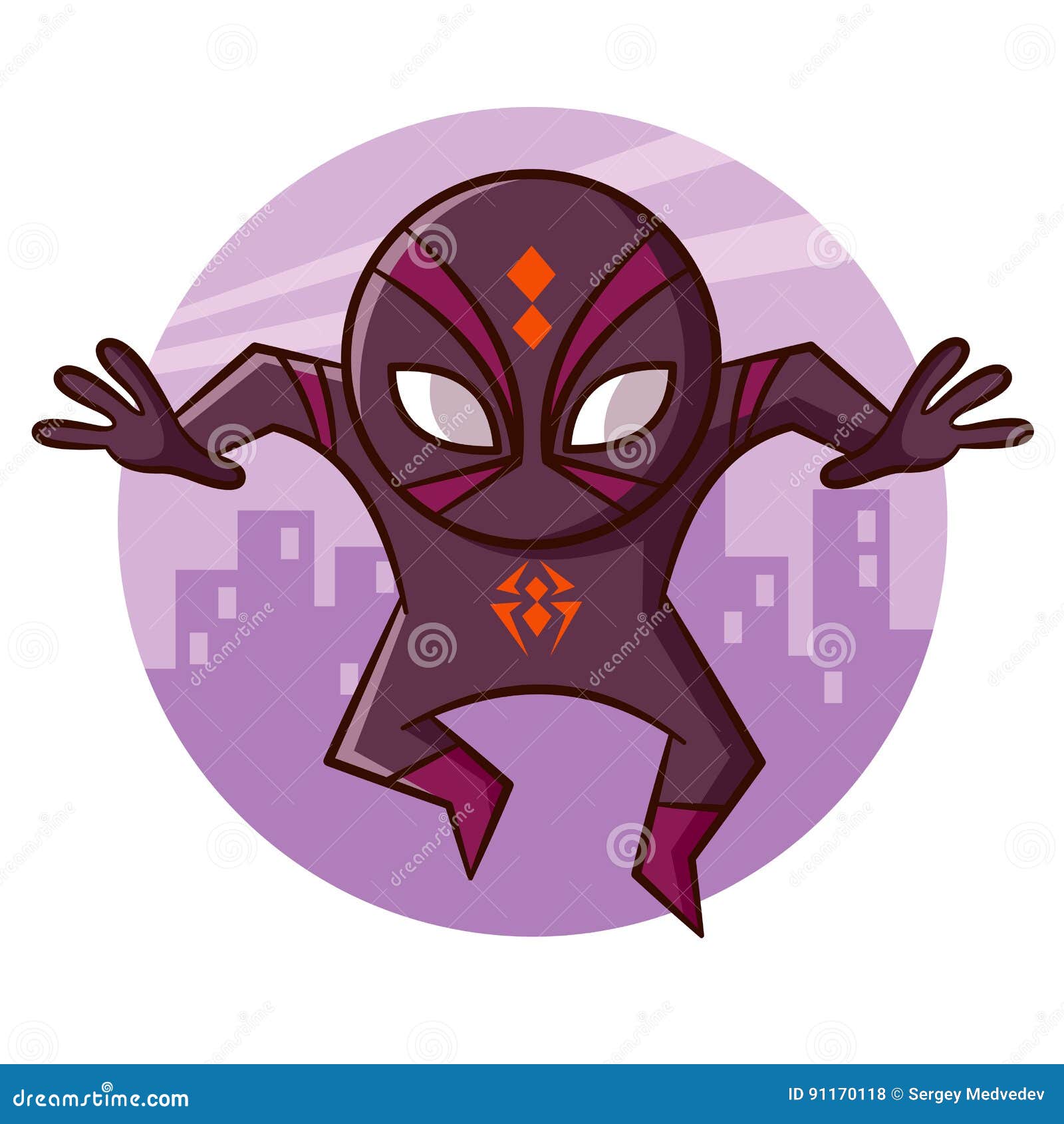 Superhero Spider Sticker Royalty-Free Stock Photo | CartoonDealer.com ...