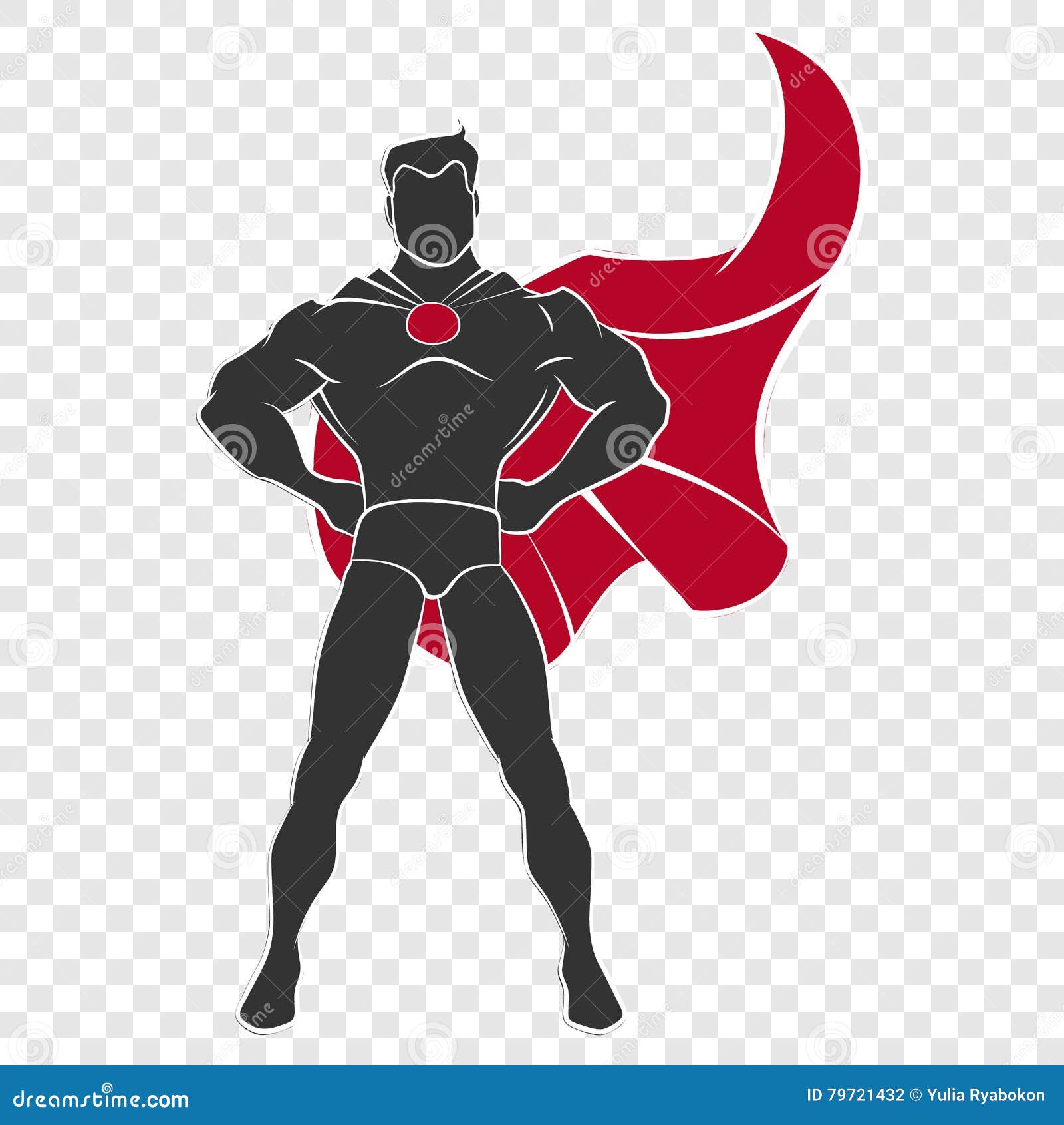 Superhero Standing With Cape Waving In The Wind. Pop Art Comic Book ...