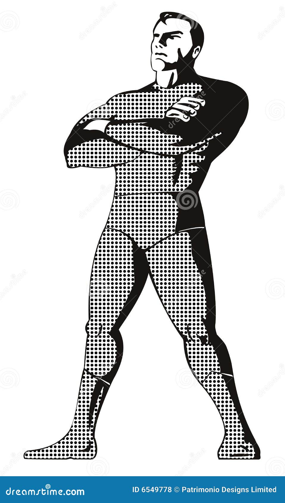 Superhero standing up stock illustration. Illustration of fighter - 6549778