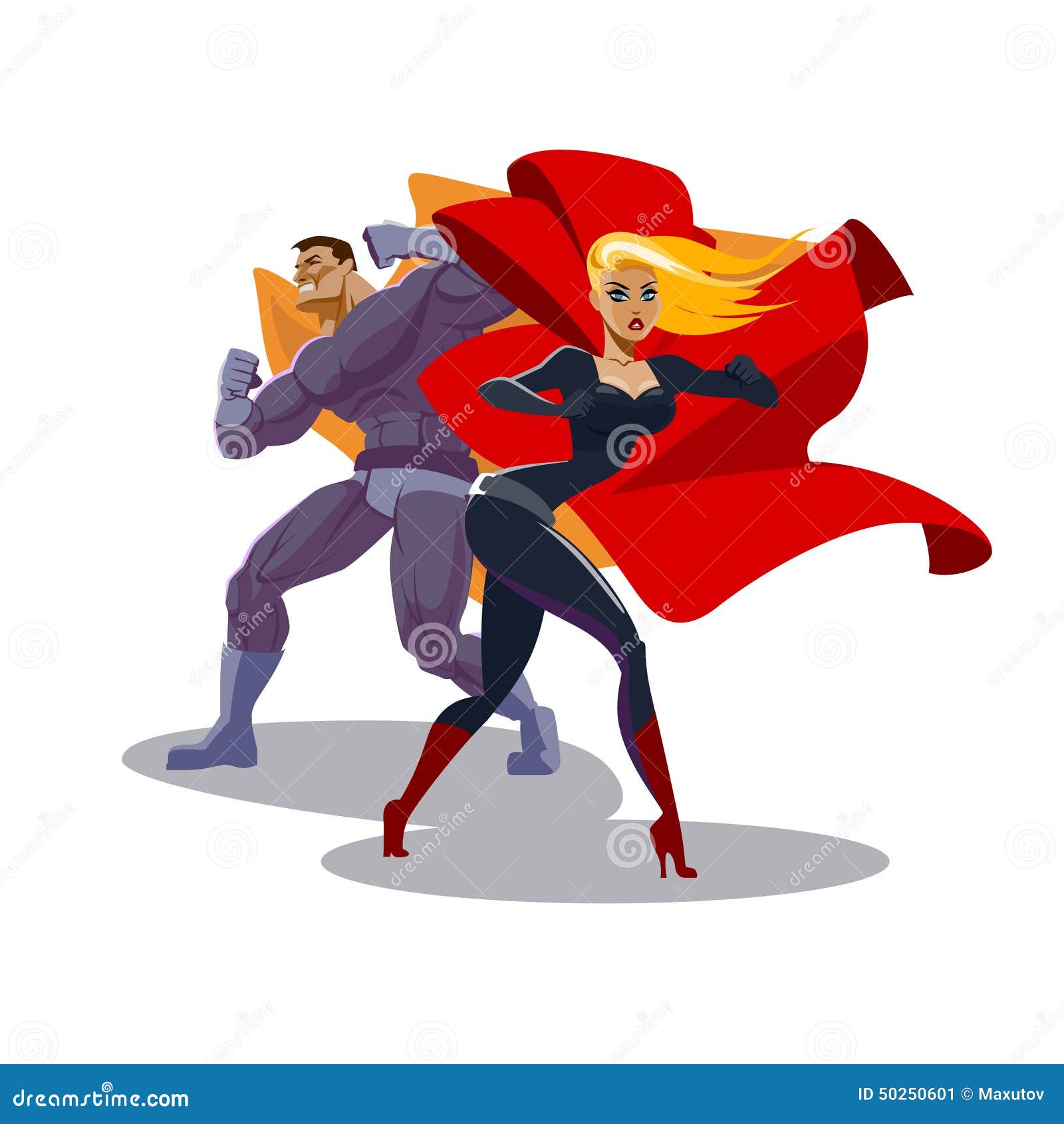 Superhero Team Cartoon Vector | CartoonDealer.com #50250601