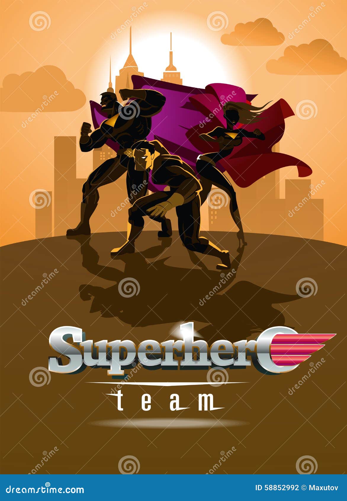 Superhero Team, Super Hero, Teamwork, Teams Royalty-Free Stock ...