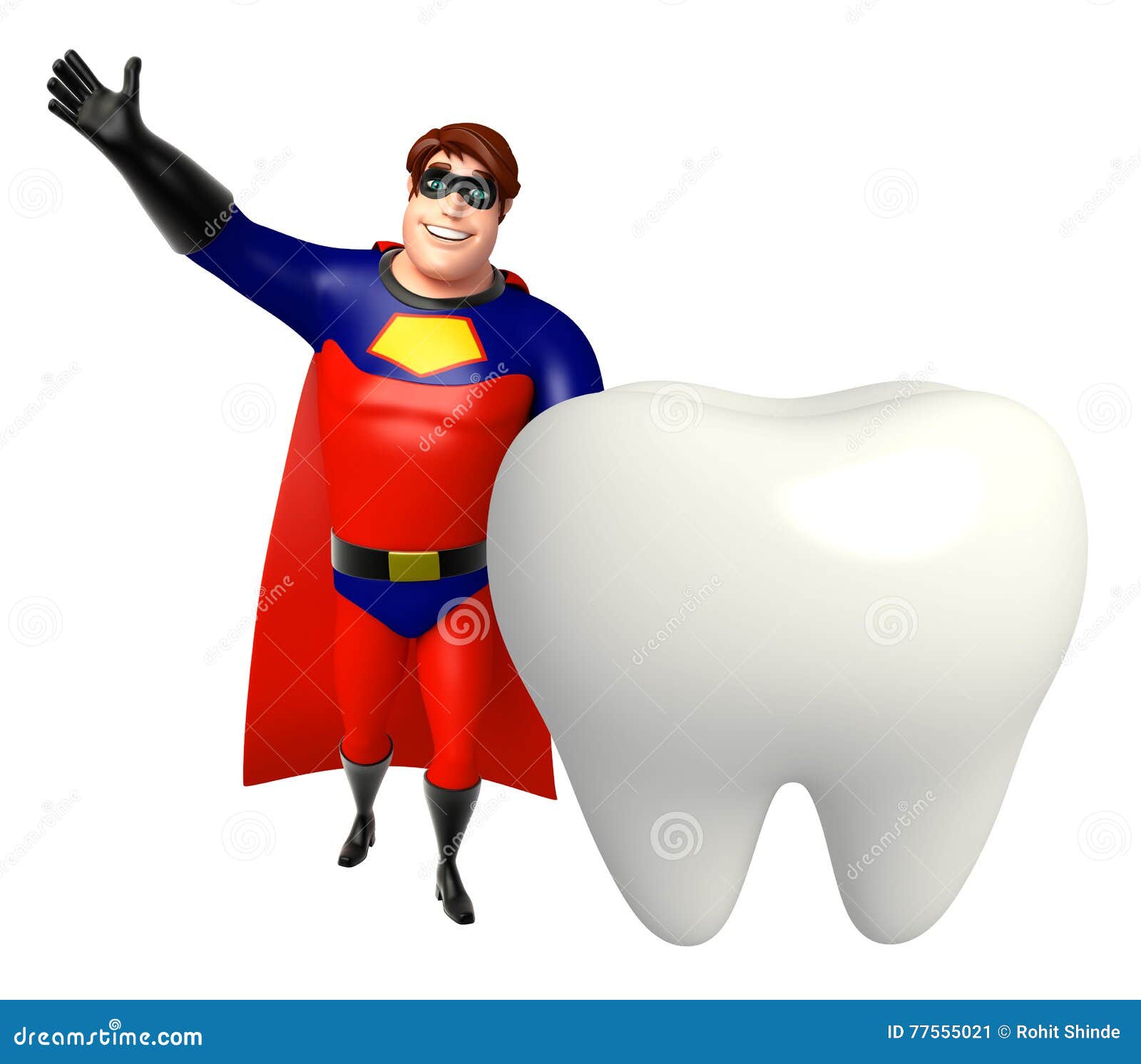 Superhero with Teeth stock illustration. Illustration of protection ...