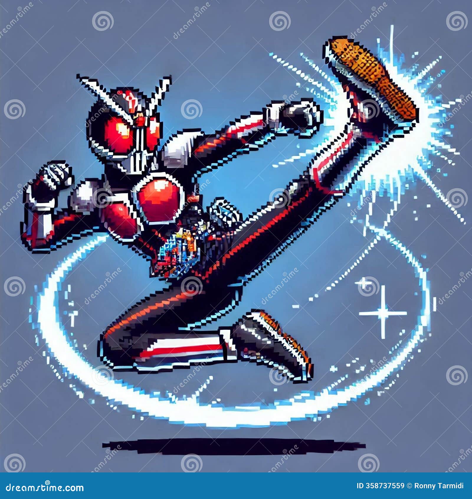 Superhero Vector Design Using Super Kick Style, Pixel Art Stock ...