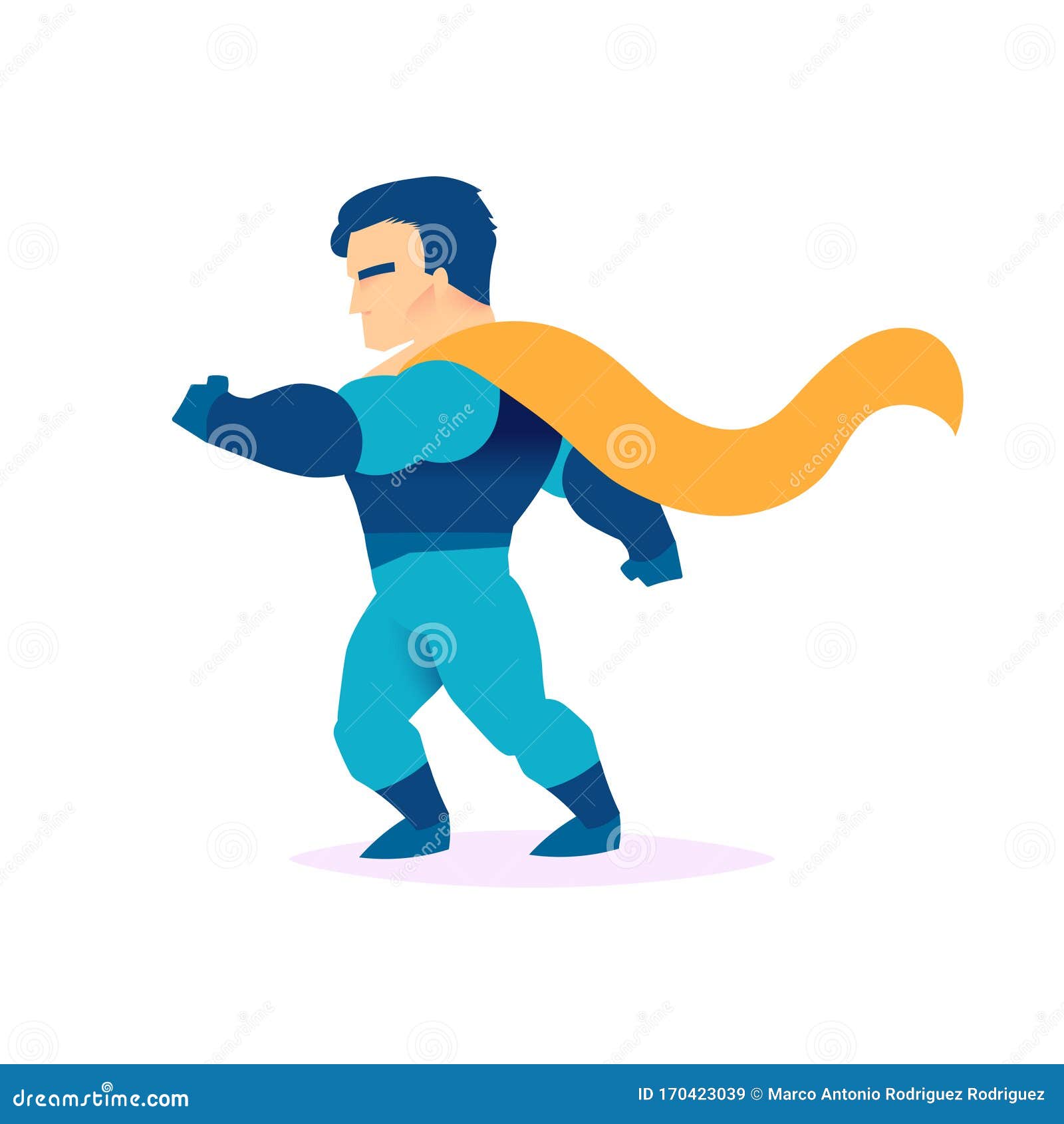 Dynamic Superhero Vector Male Character Action Poses Stock Illustration ...