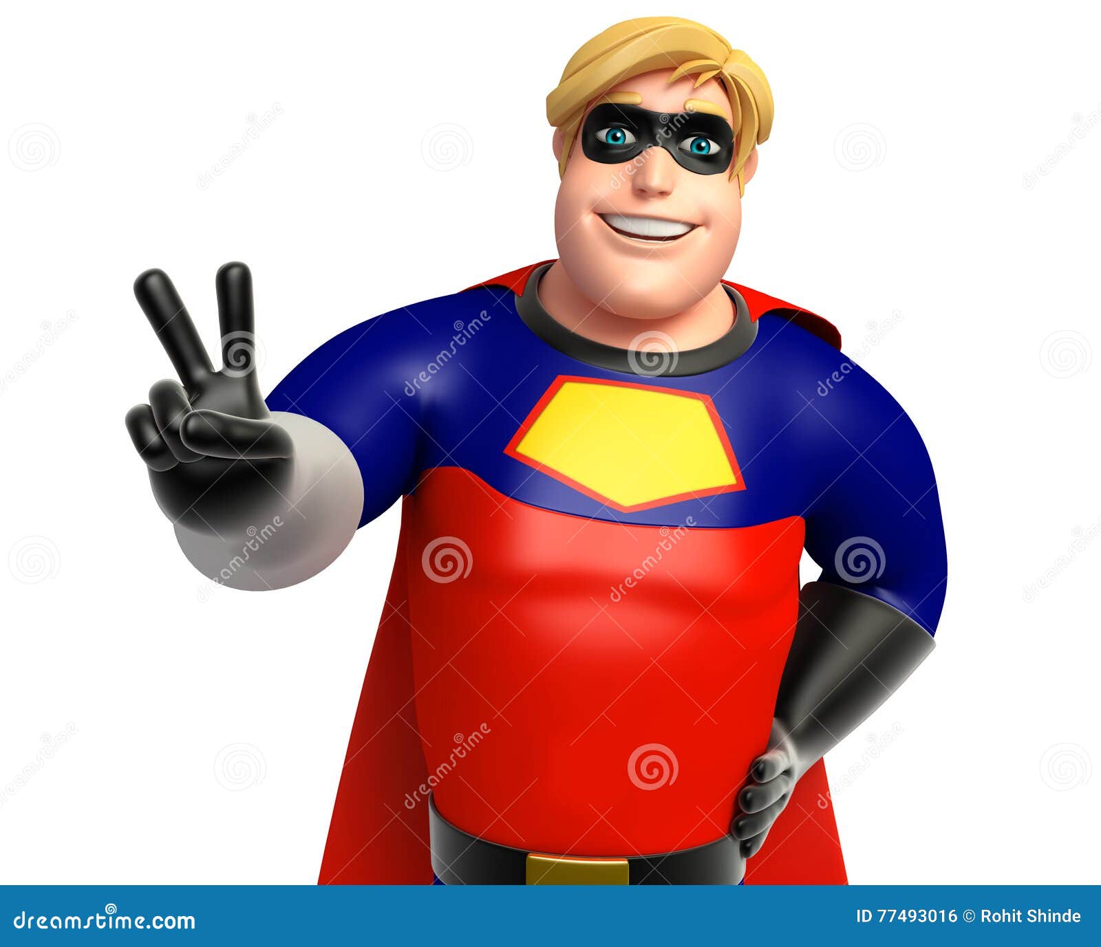 Superhero with Victory Pose Stock Illustration - Illustration of pose ...
