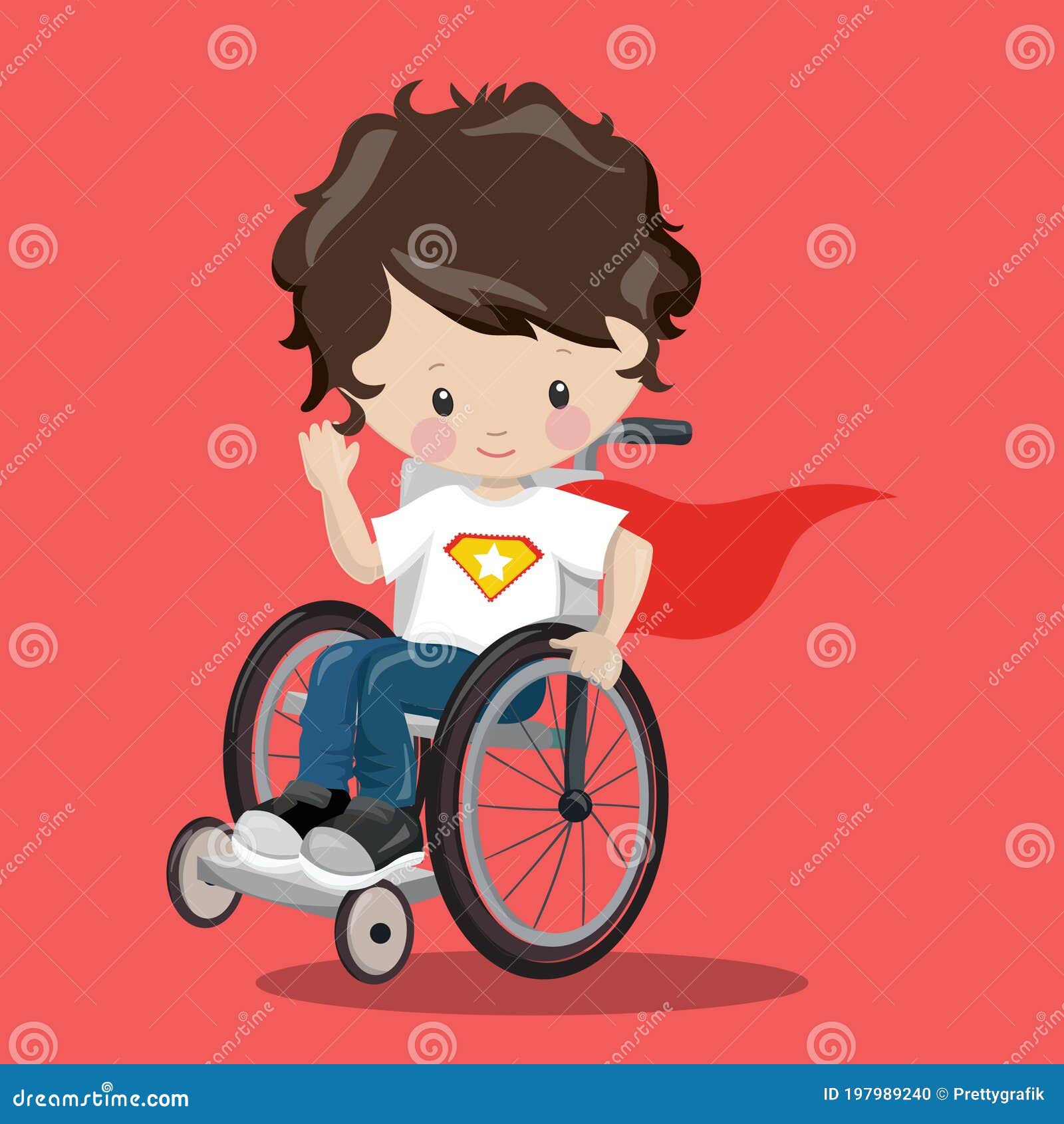 SUPERHERO in a WHEELCHAIR BLACK SUPERMAN 01 Stock Vector - Illustration ...
