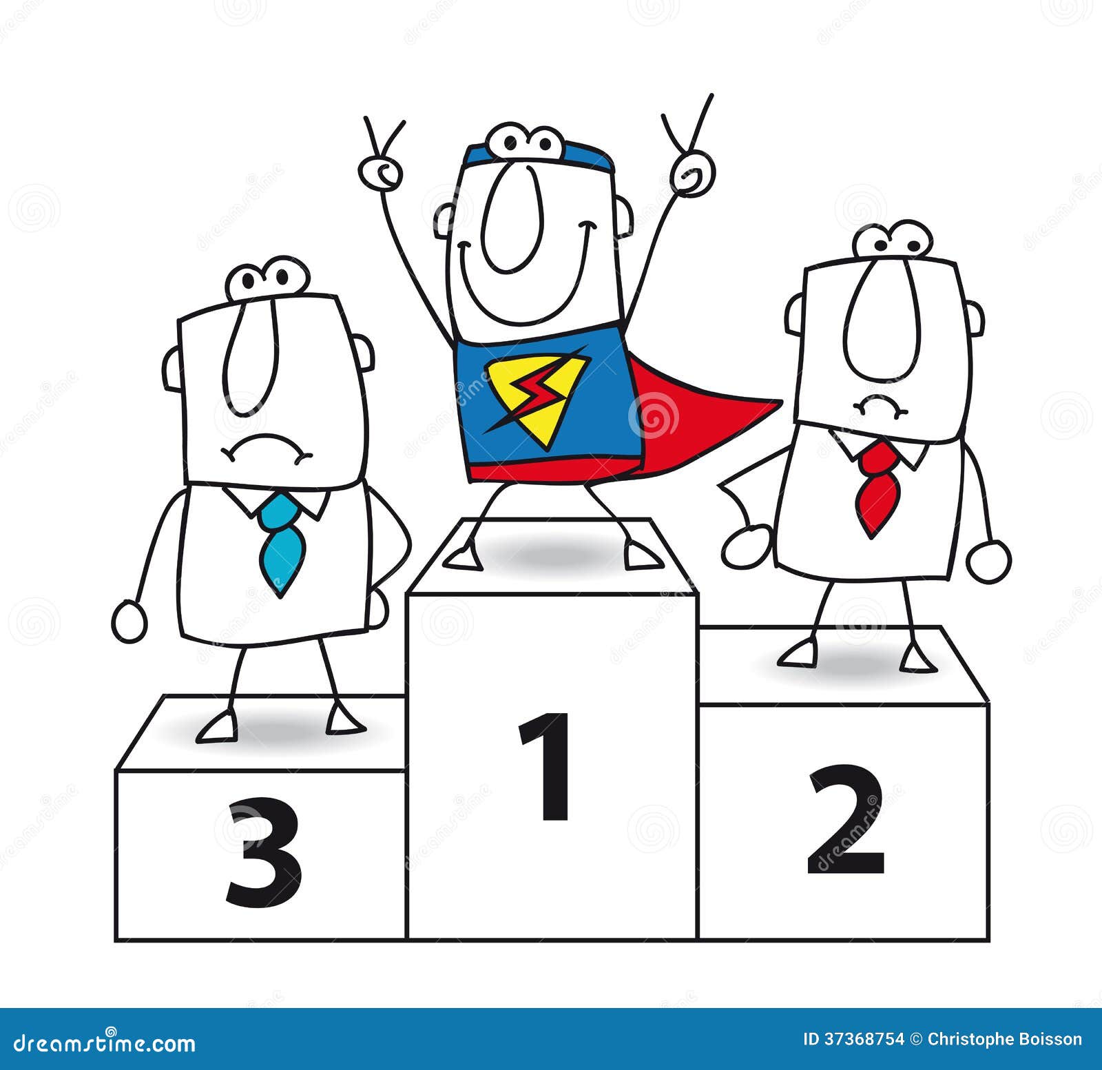 Superhero is the winner stock vector. Illustration of competition ...