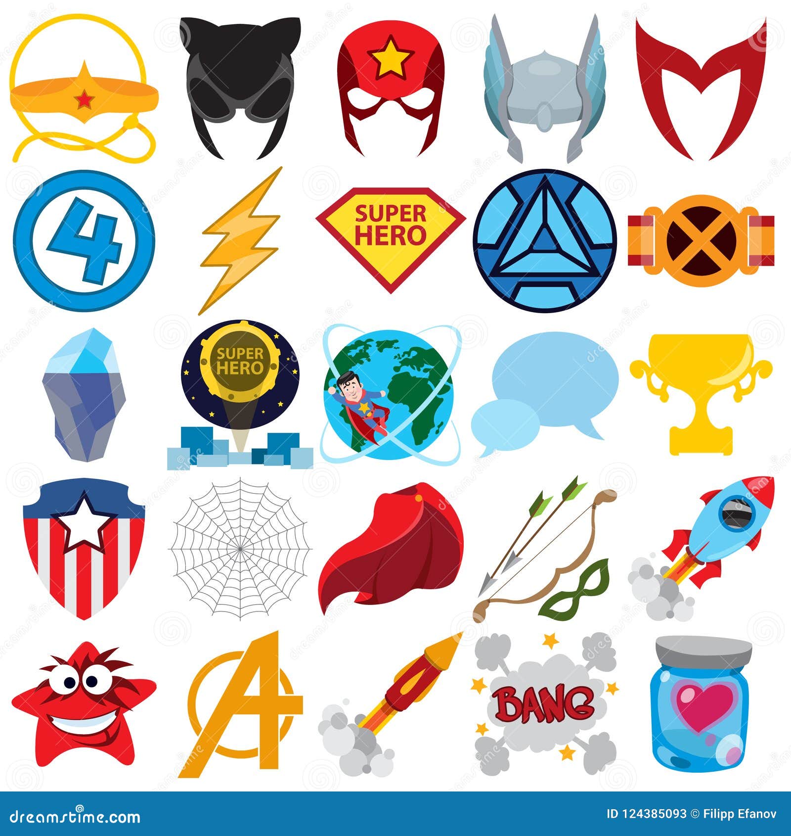 Superheroes Set Stock Illustrations – 559 Superheroes Set Stock ...