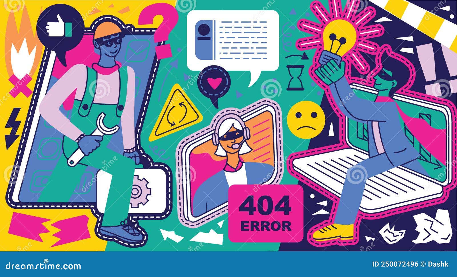 Support Manager, Office Worker Profile Symbol. User Portrait, Employee ...