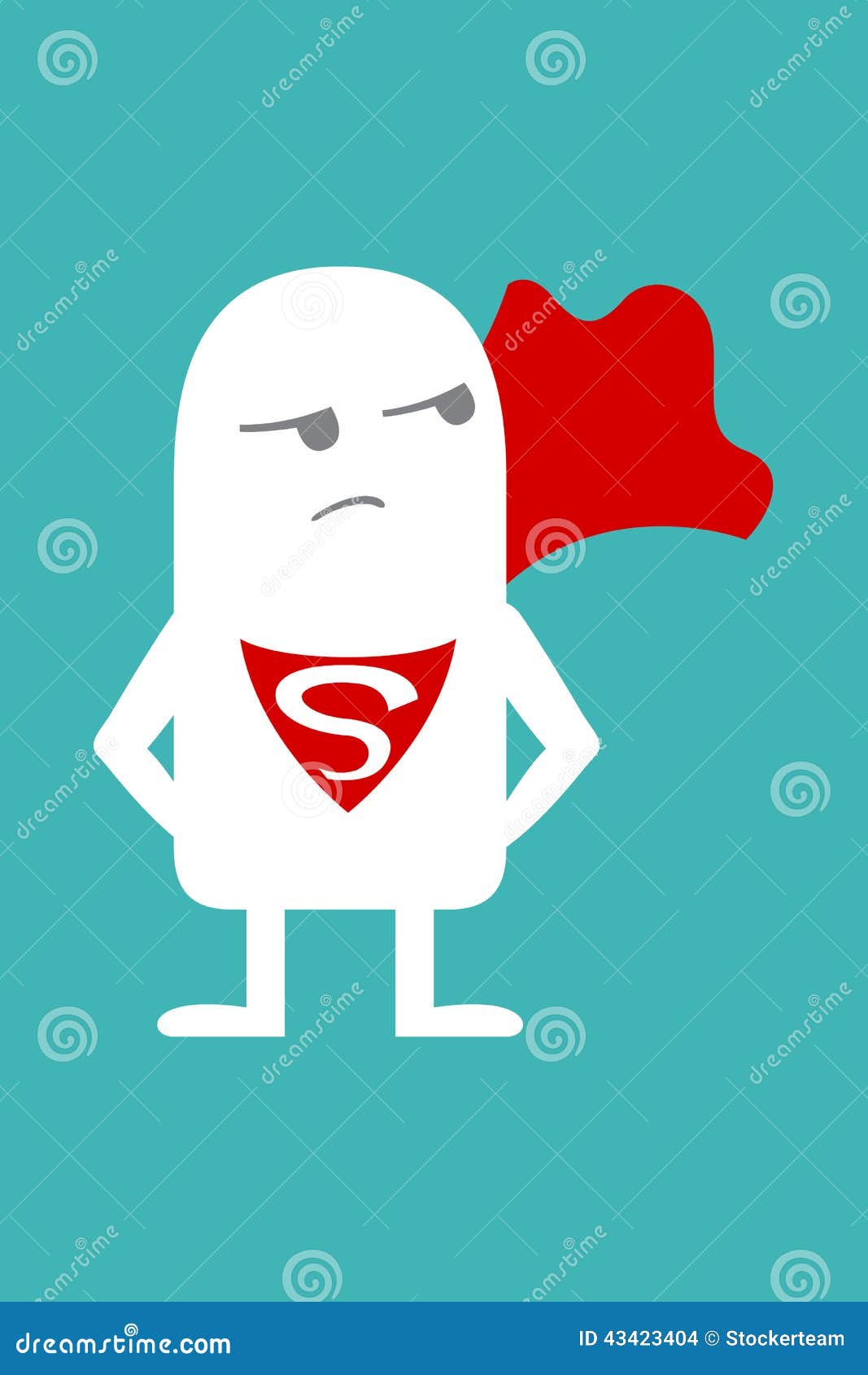 Superhombre Animado De La Personalidad Stock de ilustración ...