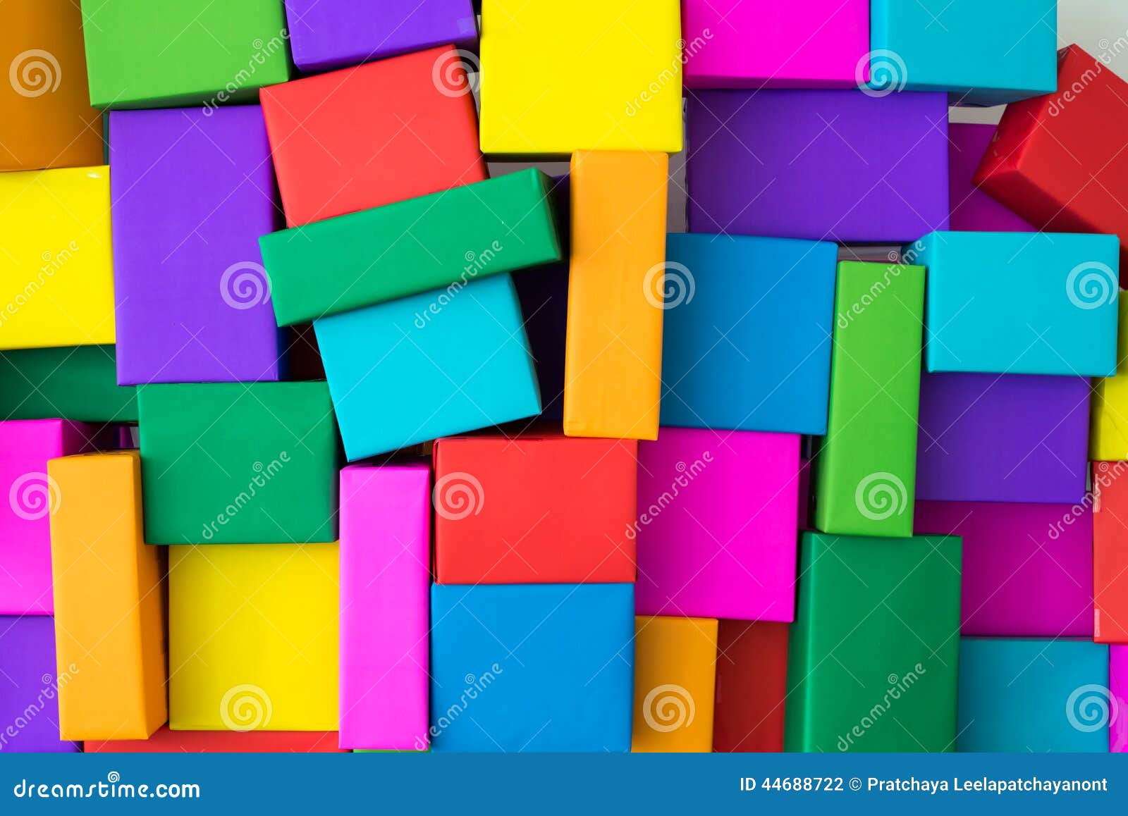 Superimposed of Colorful Boxes Stock Photo - Image of orange, pink ...