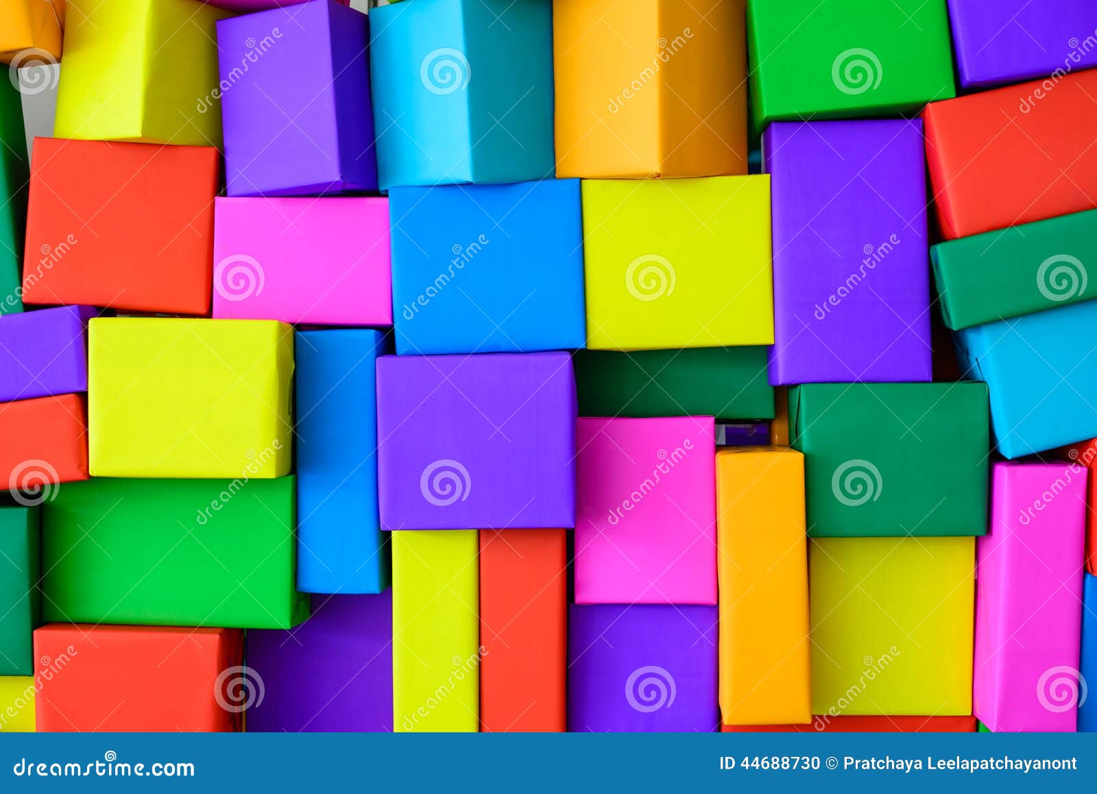 Superimposed of Colorful Boxes Stock Photo - Image of case, yellow ...