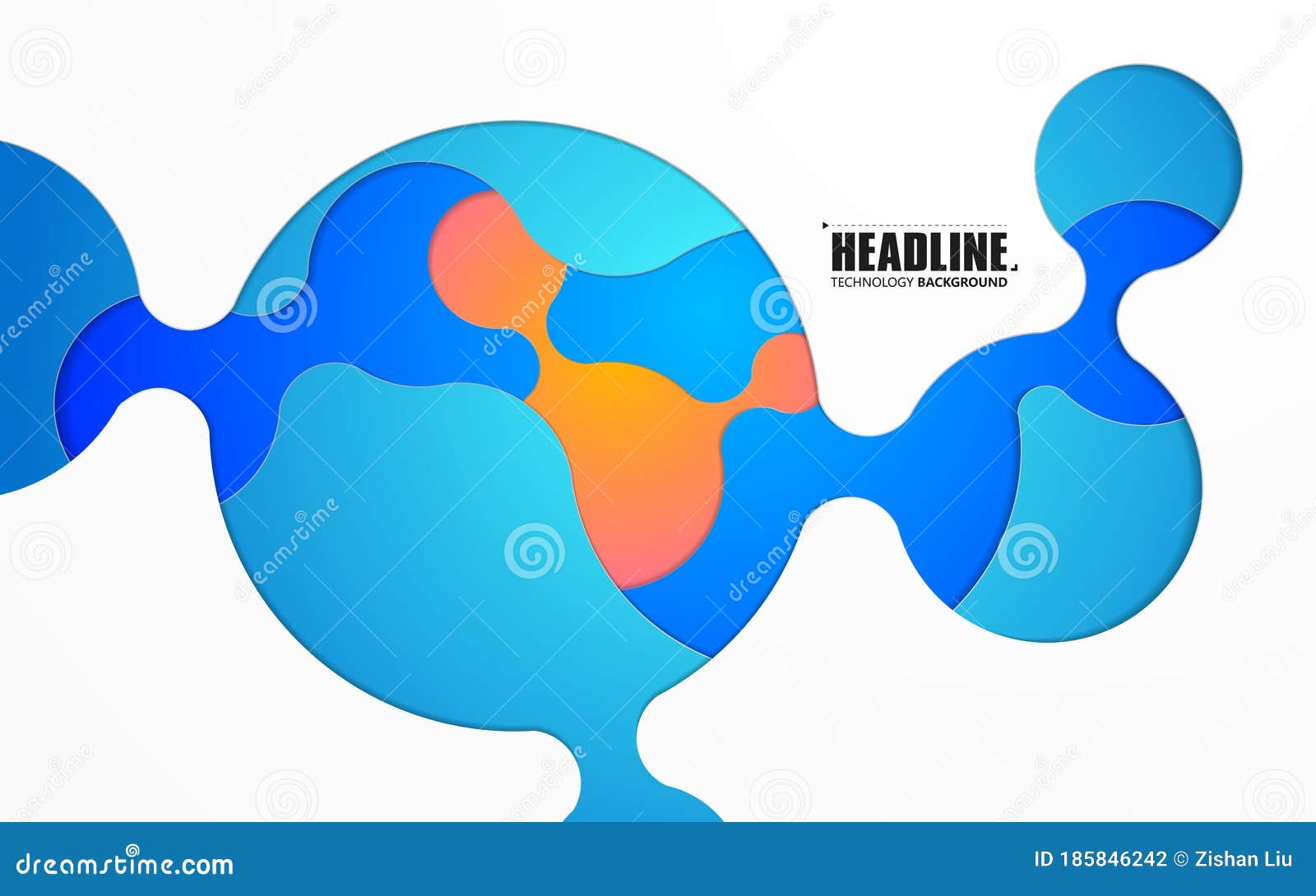 Superimposed Water Drop Shape of Abstract Graphics, Vector Background ...
