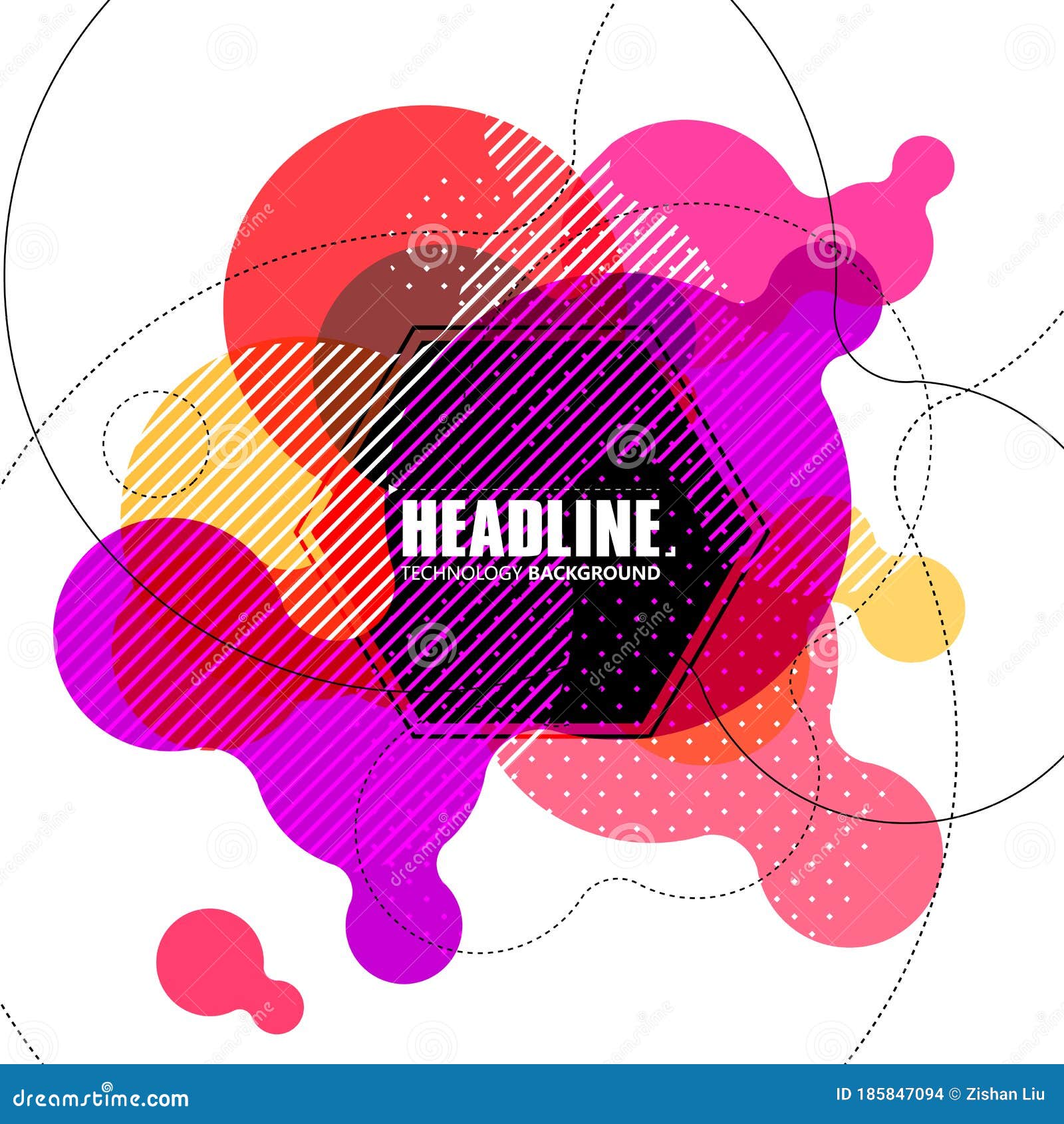 Superimposed Water Drop Shape of Abstract Graphics, Vector Background ...