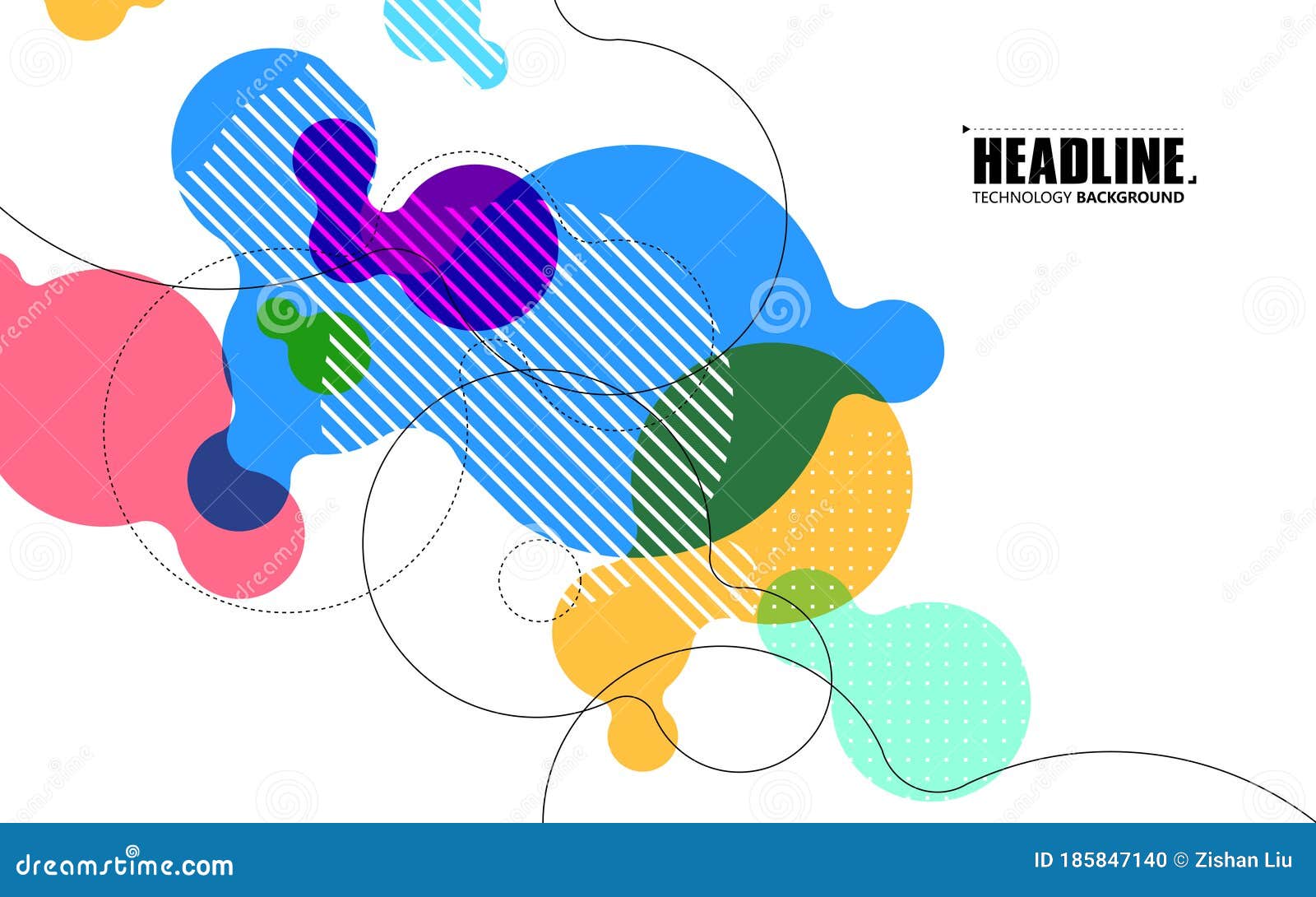 Superimposed Water Drop Shape of Abstract Graphics, Vector Background ...