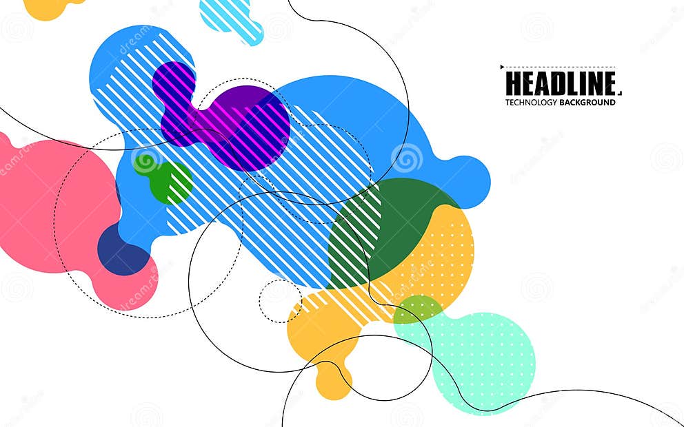 Superimposed Water Drop Shape of Abstract Graphics, Vector Background ...