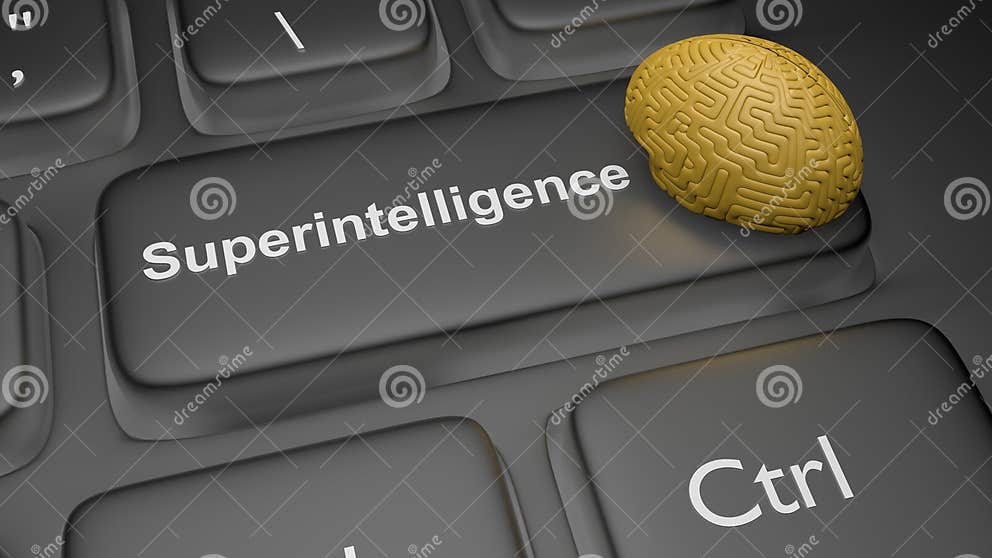 Superintelligence Application 3d Render Illustration Stock Image ...