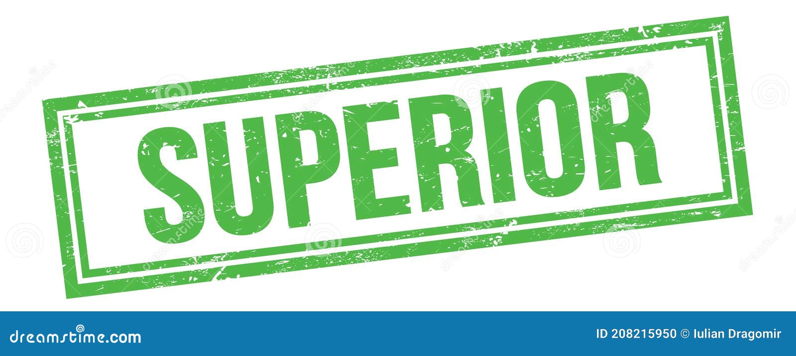 SUPERIOR Text on Green Grungy Vintage Stamp Stock Illustration ...