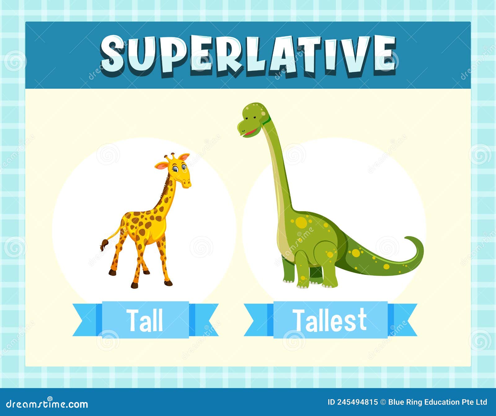 Superlative Adjectives for Word Tall Stock Vector - Illustration of ...
