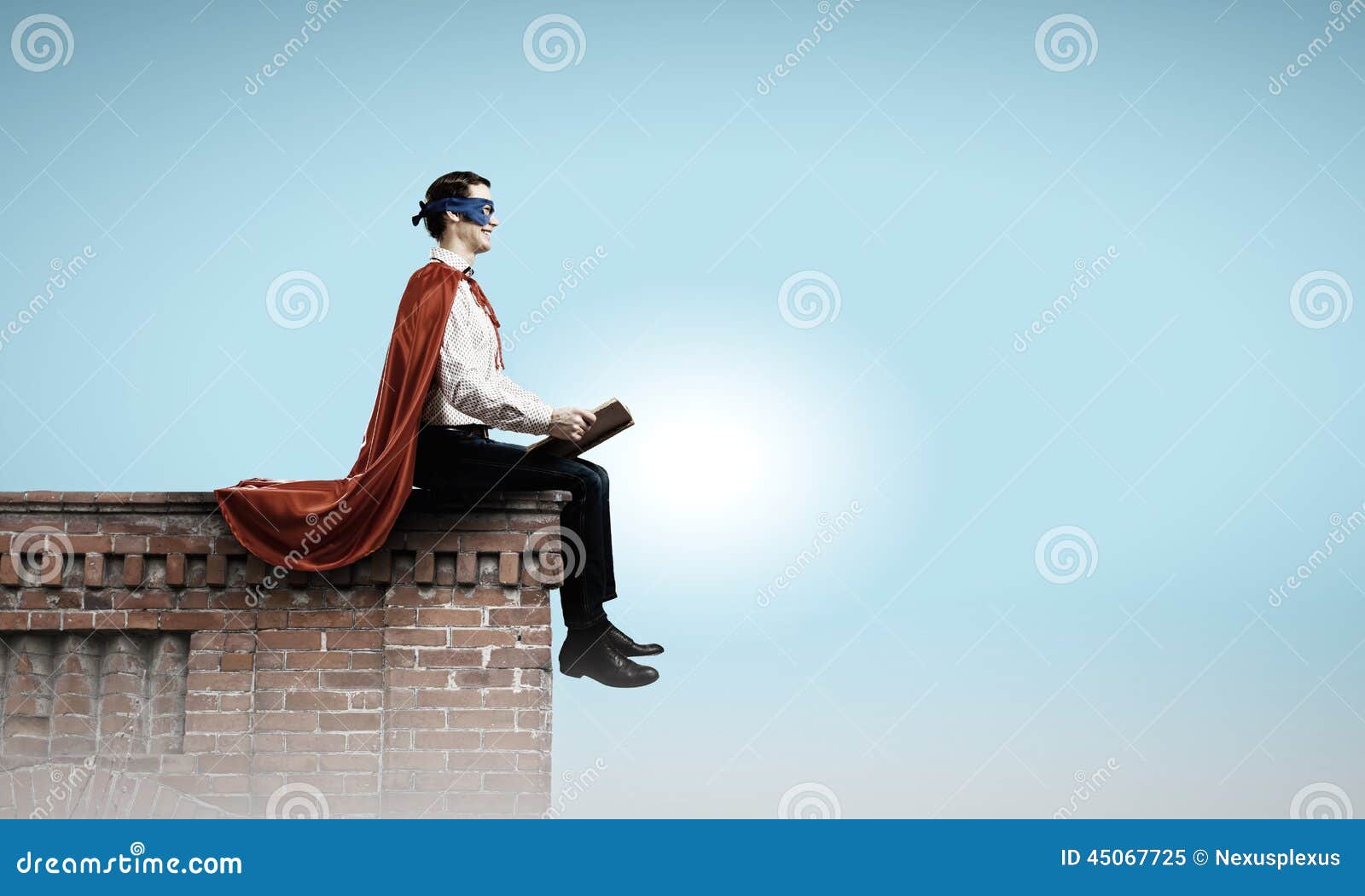 Superman with book stock image. Image of knowledge, book - 45067725