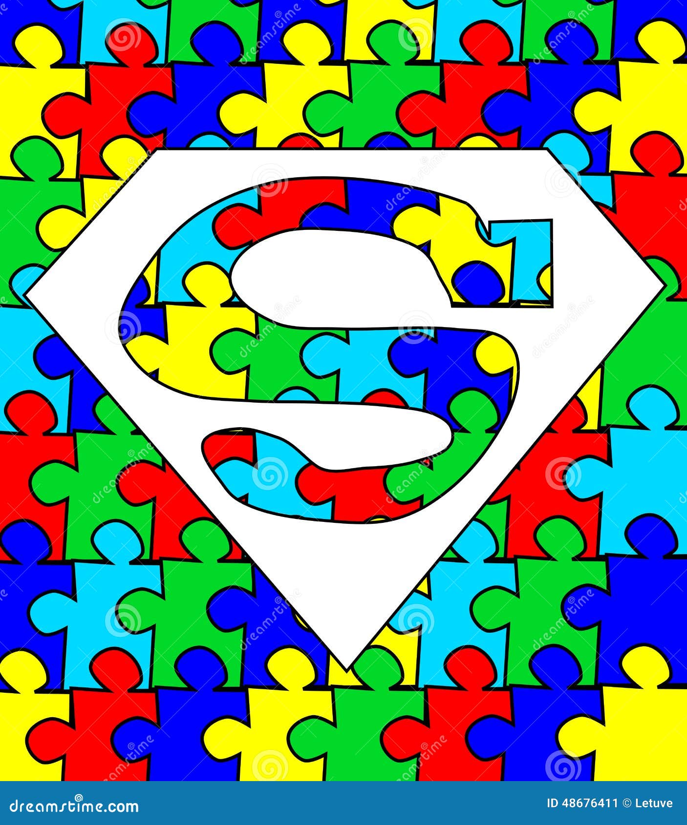 Superman Do Enigma Do Autismo Foto Editorial - Ilustração de fresco ...