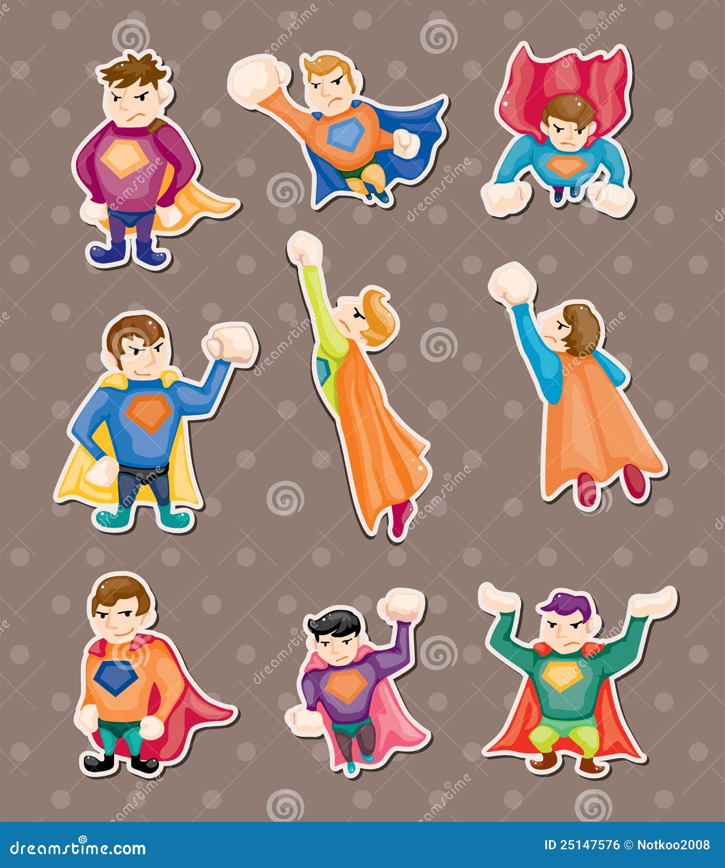 Superman stickers stock vector. Illustration of costume - 25147576