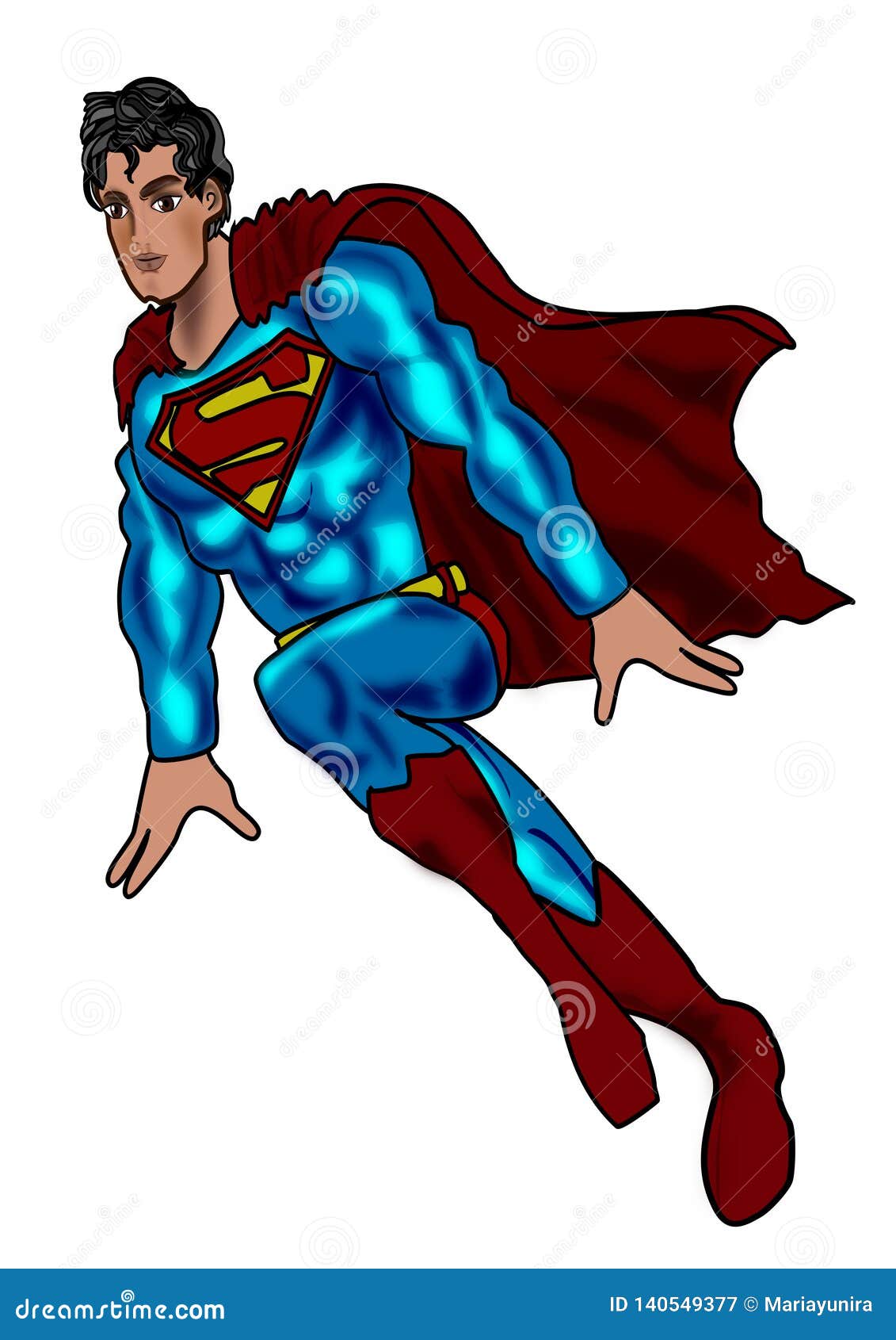 Superman the Superhero Cartoon Illustrations Concept Editorial ...