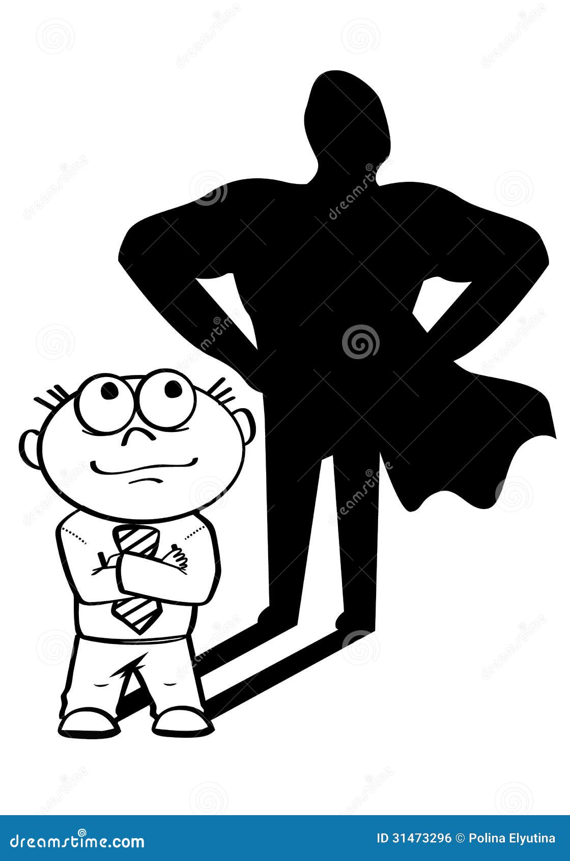 Supermanager stock vector. Illustration of cheerful, male - 31473296