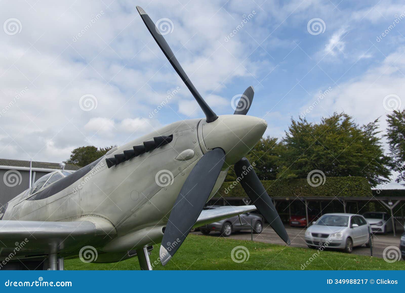 Supermarine Spitfire front stock image. Image of spitfire - 349988217