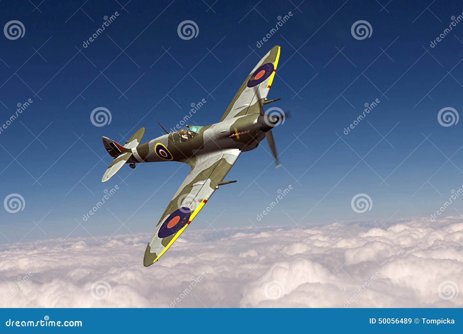 A Supermarine Spitfire Front View Royalty-Free Stock Photo ...