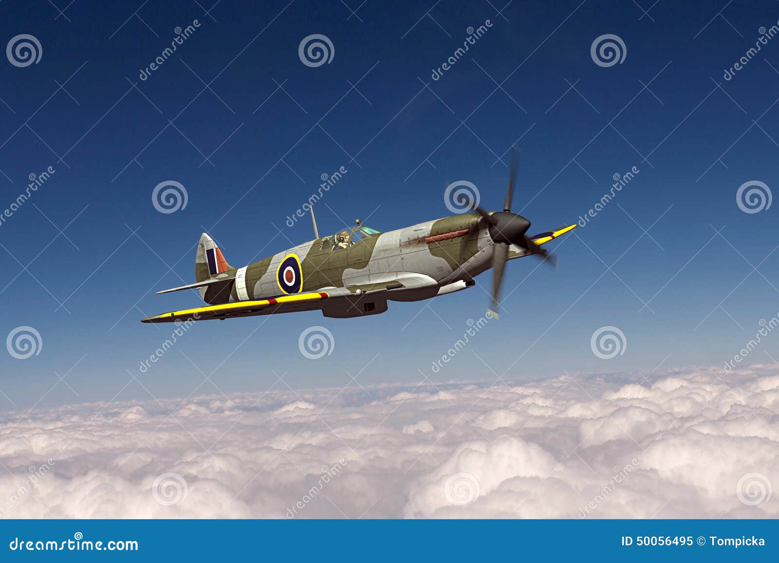 A Supermarine Spitfire Front View Royalty-Free Stock Photo ...