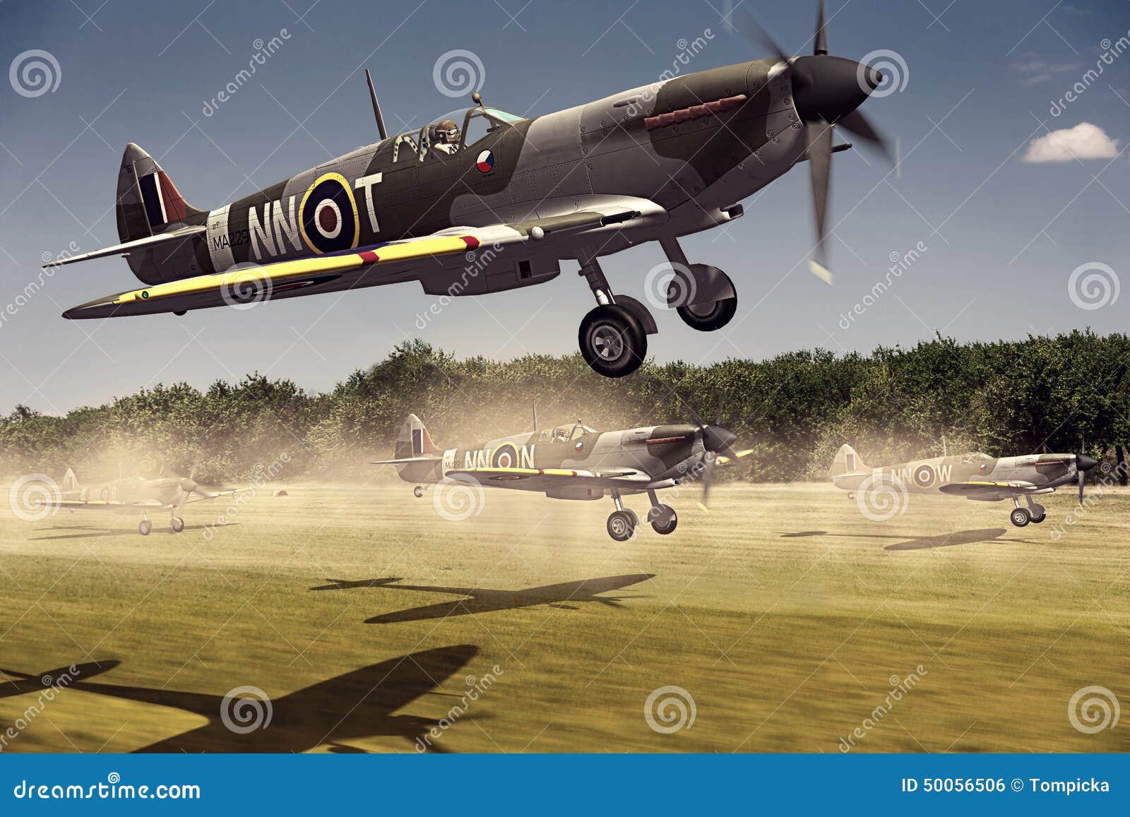 Supermarine Spitfire stock illustration. Illustration of glass - 50056506