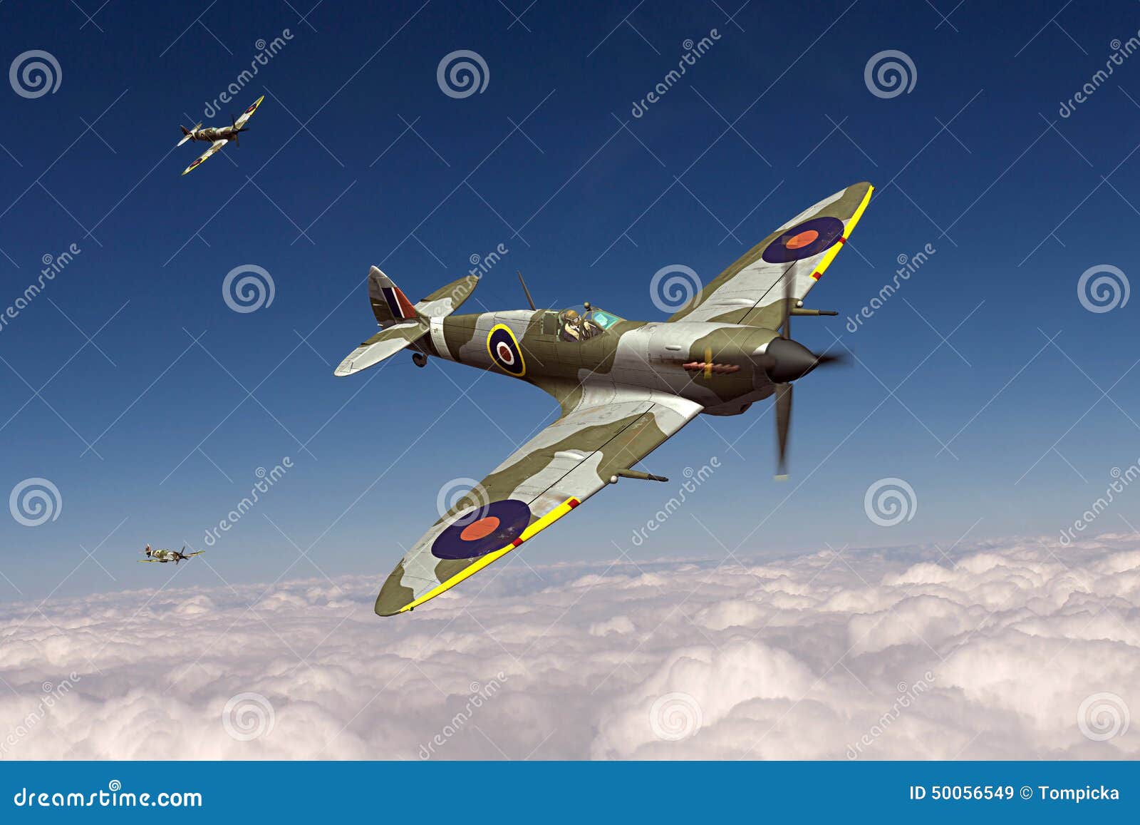 A Supermarine Spitfire Front View Royalty-Free Stock Photo ...