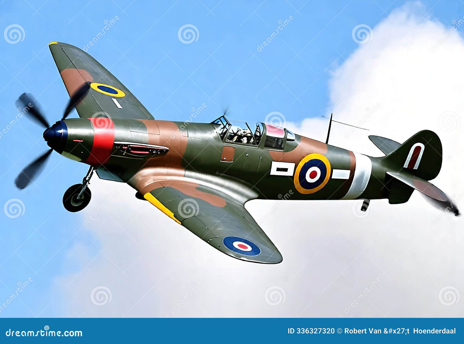 Supermarine Spitfire Line Art WWII Fighter Plane Classic WWII British ...