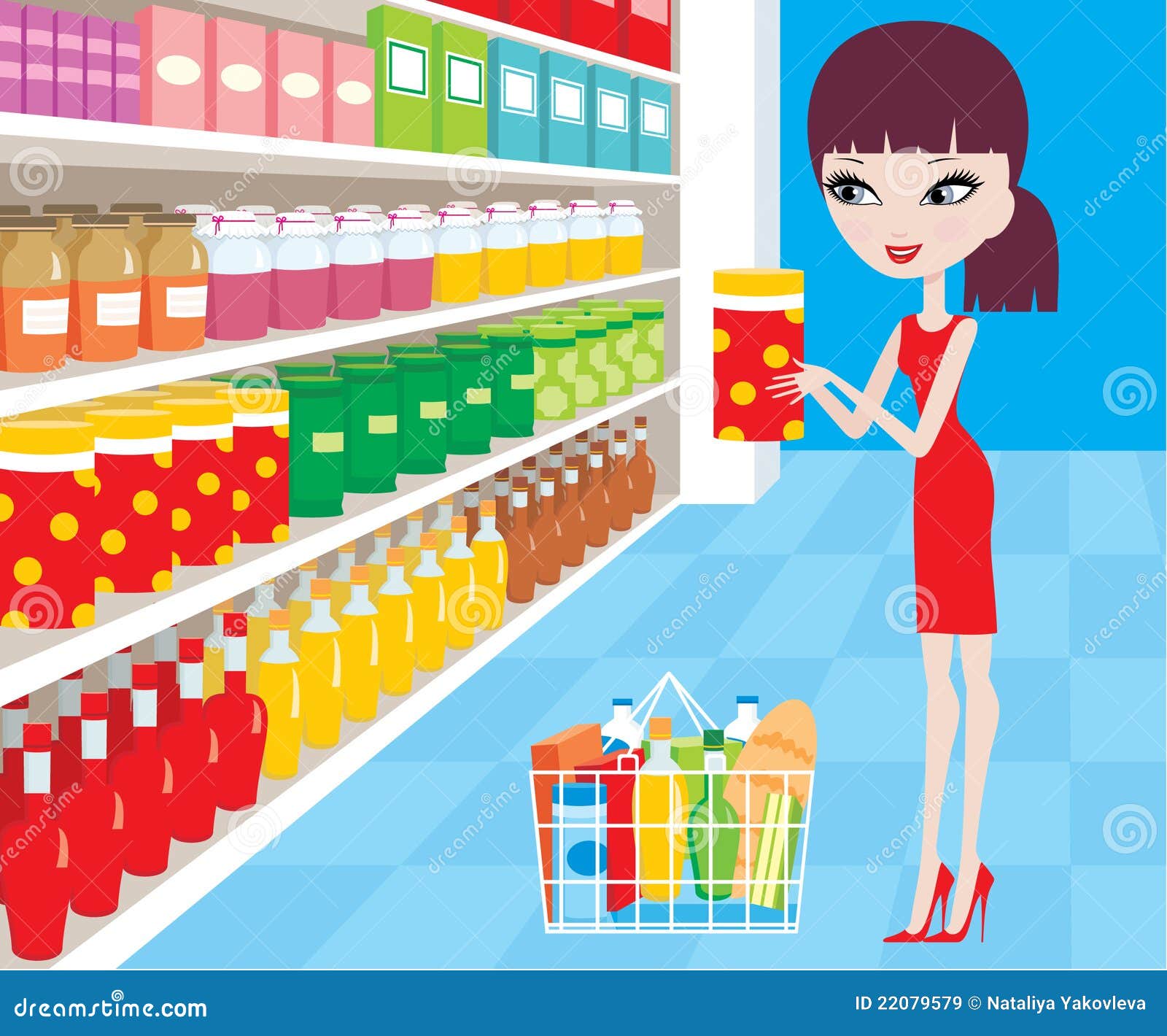 Supermarket stock vector. Illustration of modern, beautiful - 22079579