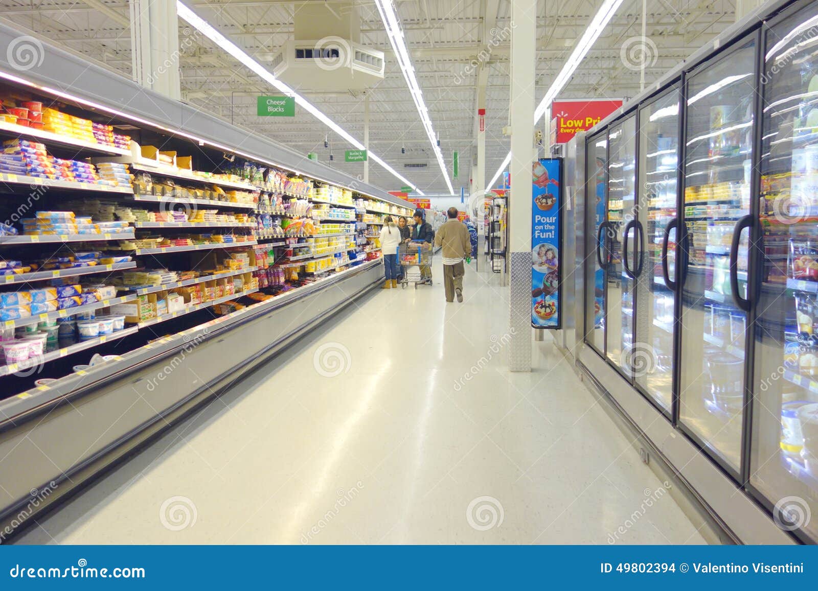Supermarket Aisle editorial stock image. Image of neon - 49802394